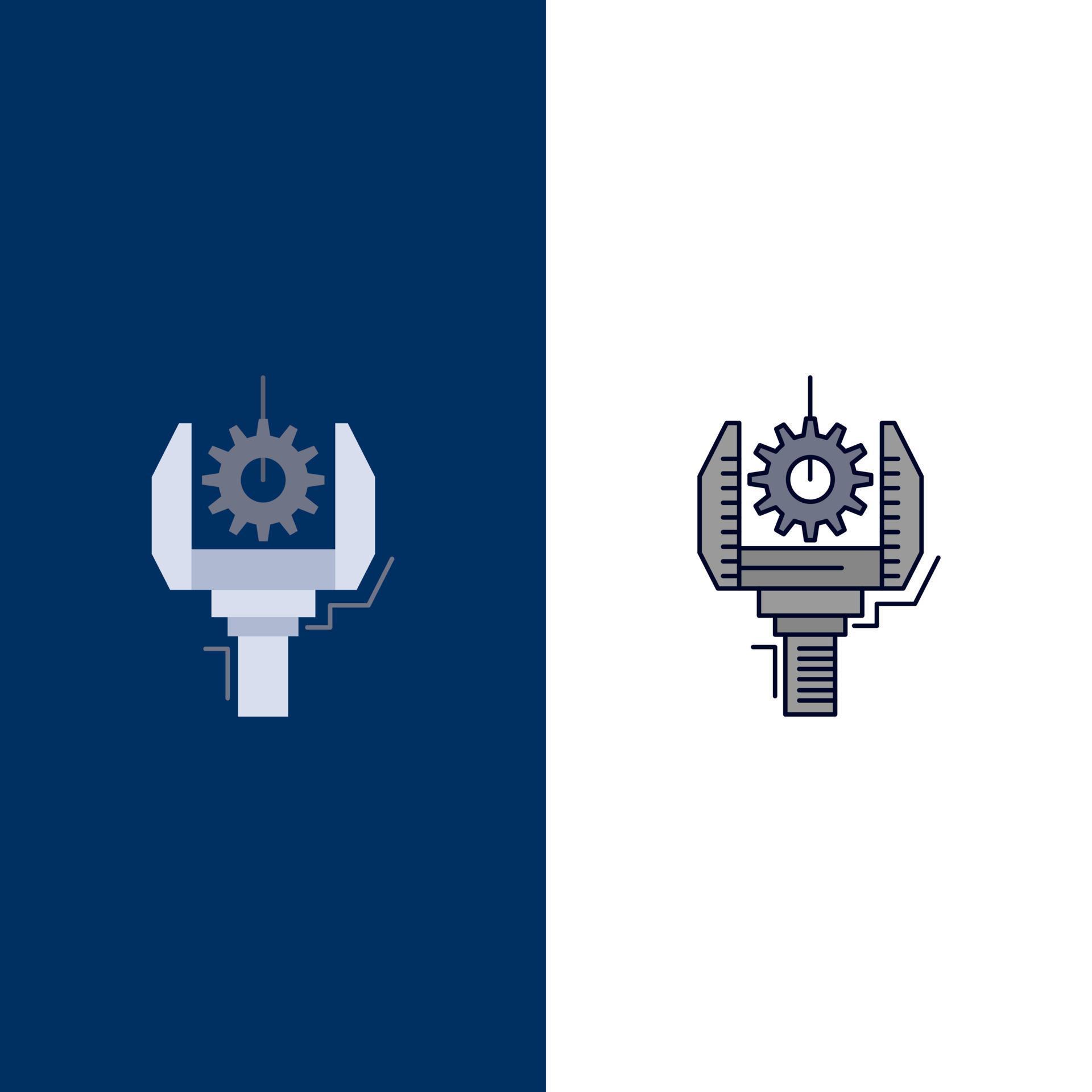 Automation Industry Machine Production Robotics Flat Color Icon Vector