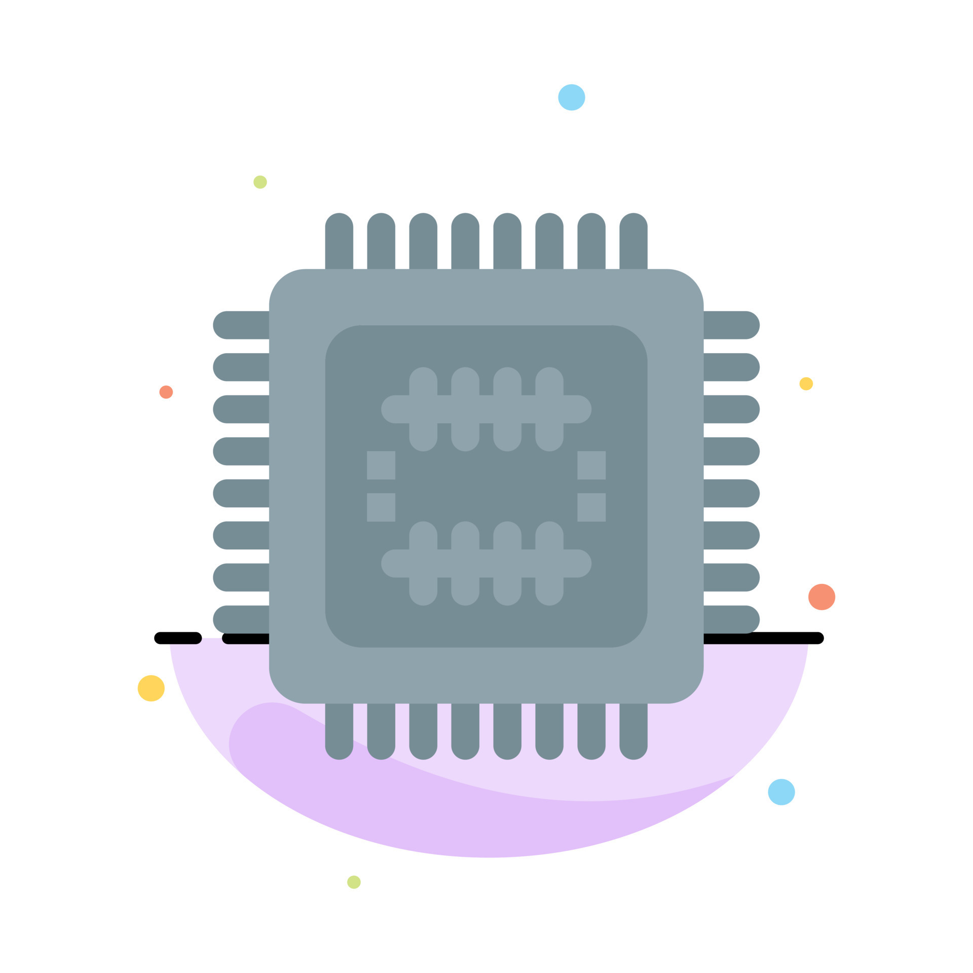 System Tech Technology Cpu Abstract Flat Color Icon Template 17979141
