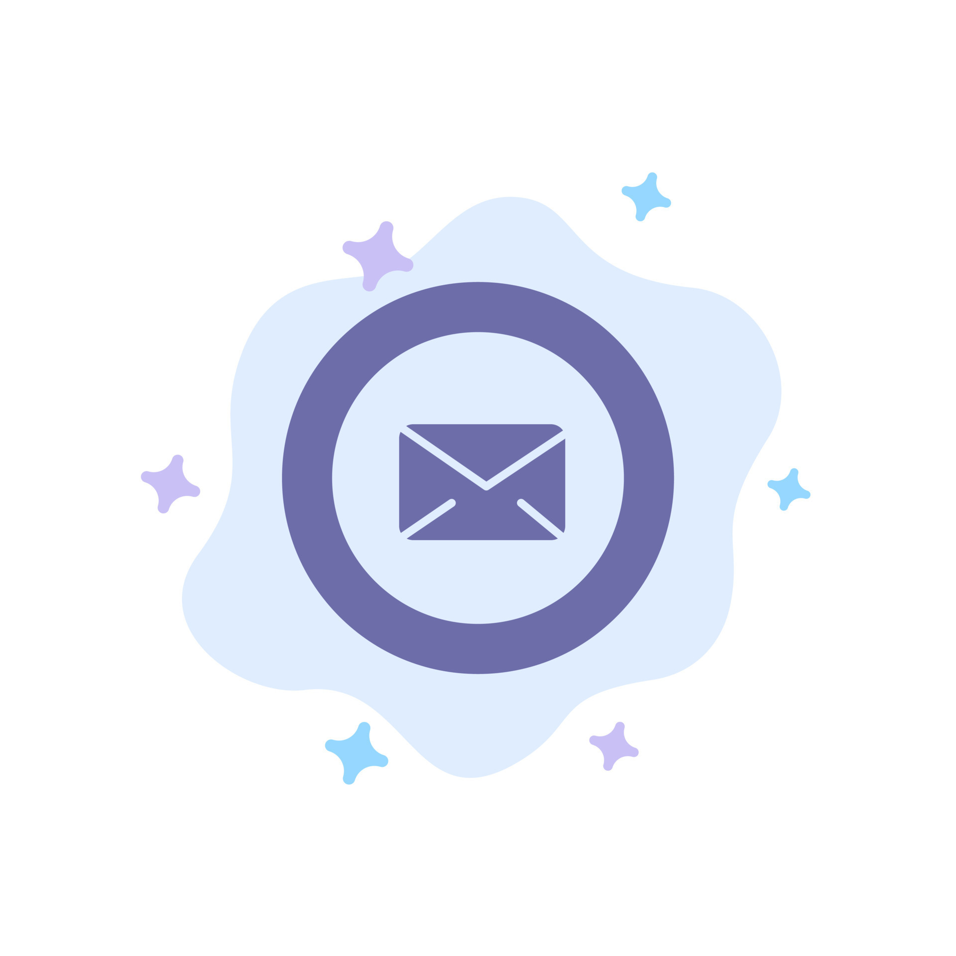 Chat Message Support Text Message Typing Blue Icon On Abstract Cloud
