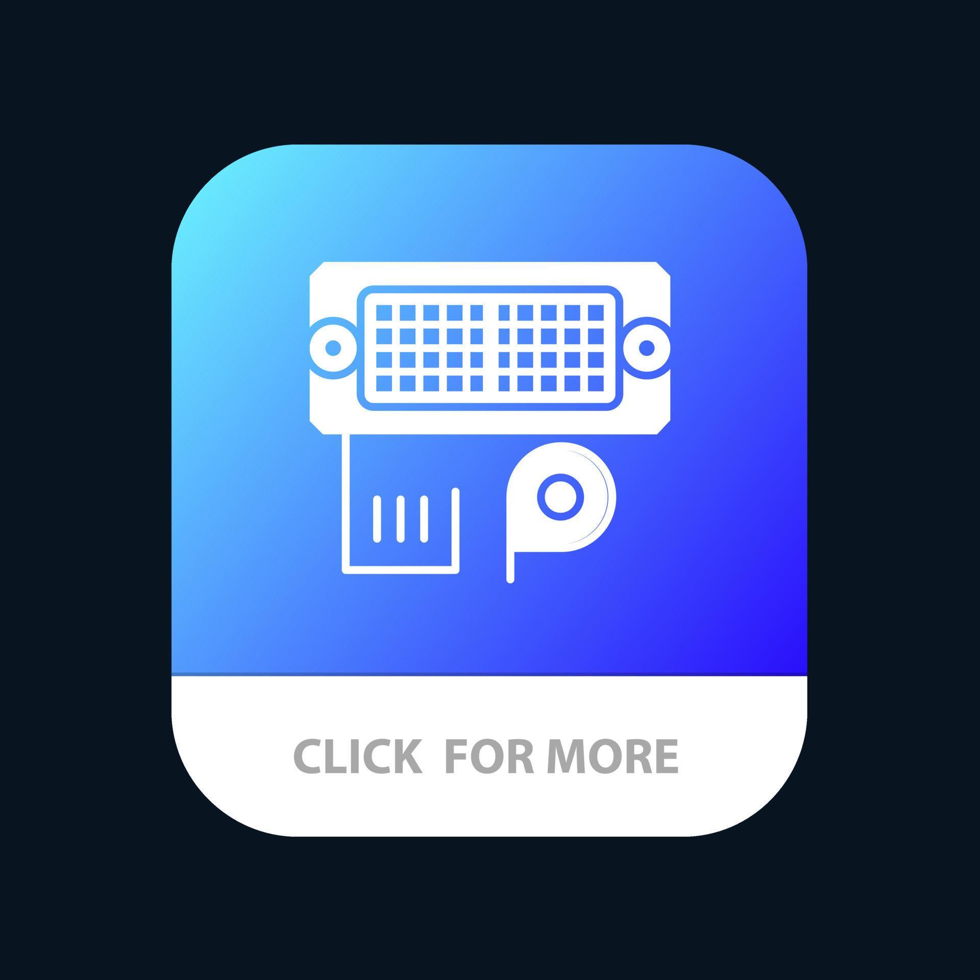 Adapter Connection Data Input Mobile App Button Android and IOS Glyph Version 17981903 Vector ...