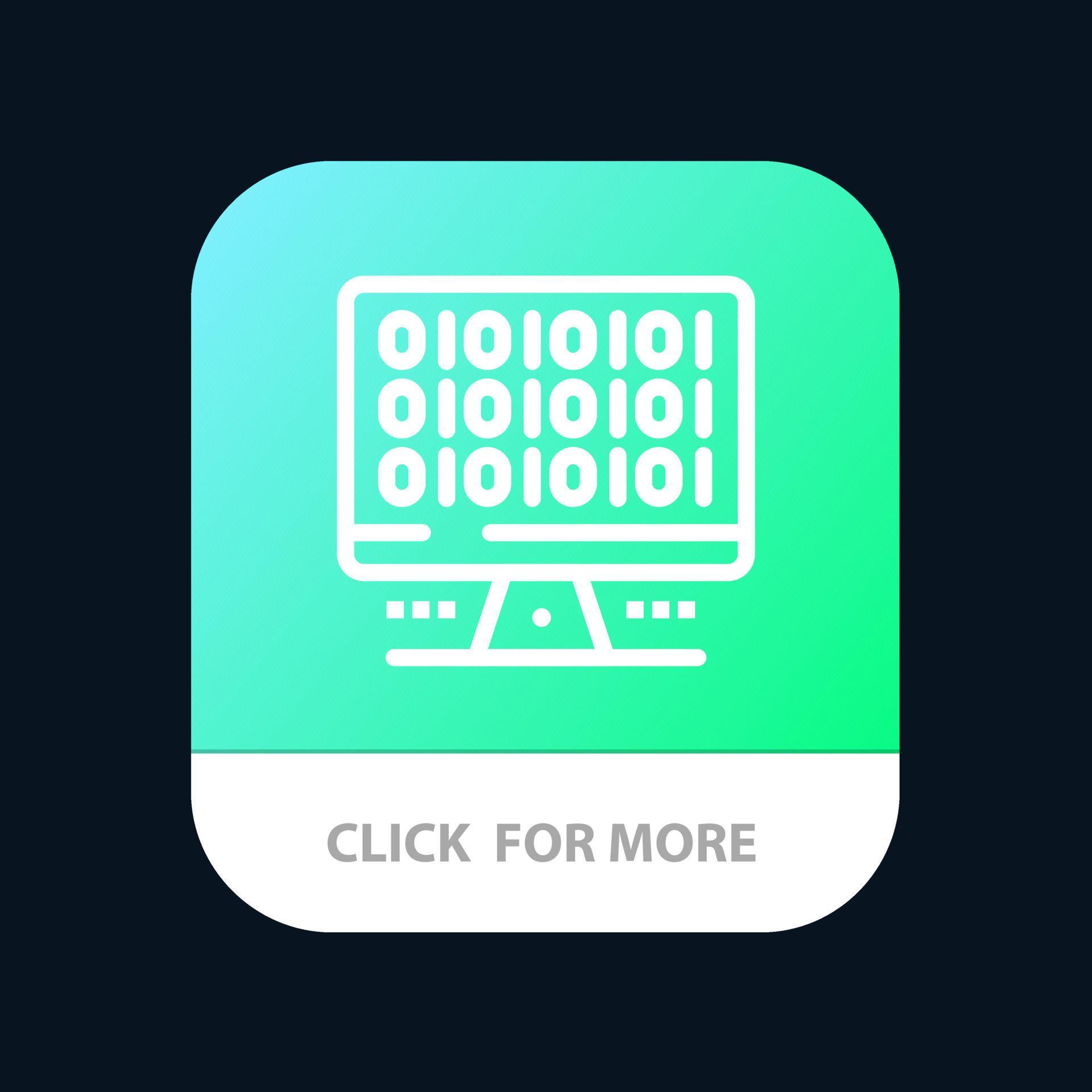 Web Computer Computing Server Mobile App Button Android and IOS Line Version 17982125 Vector Art ...
