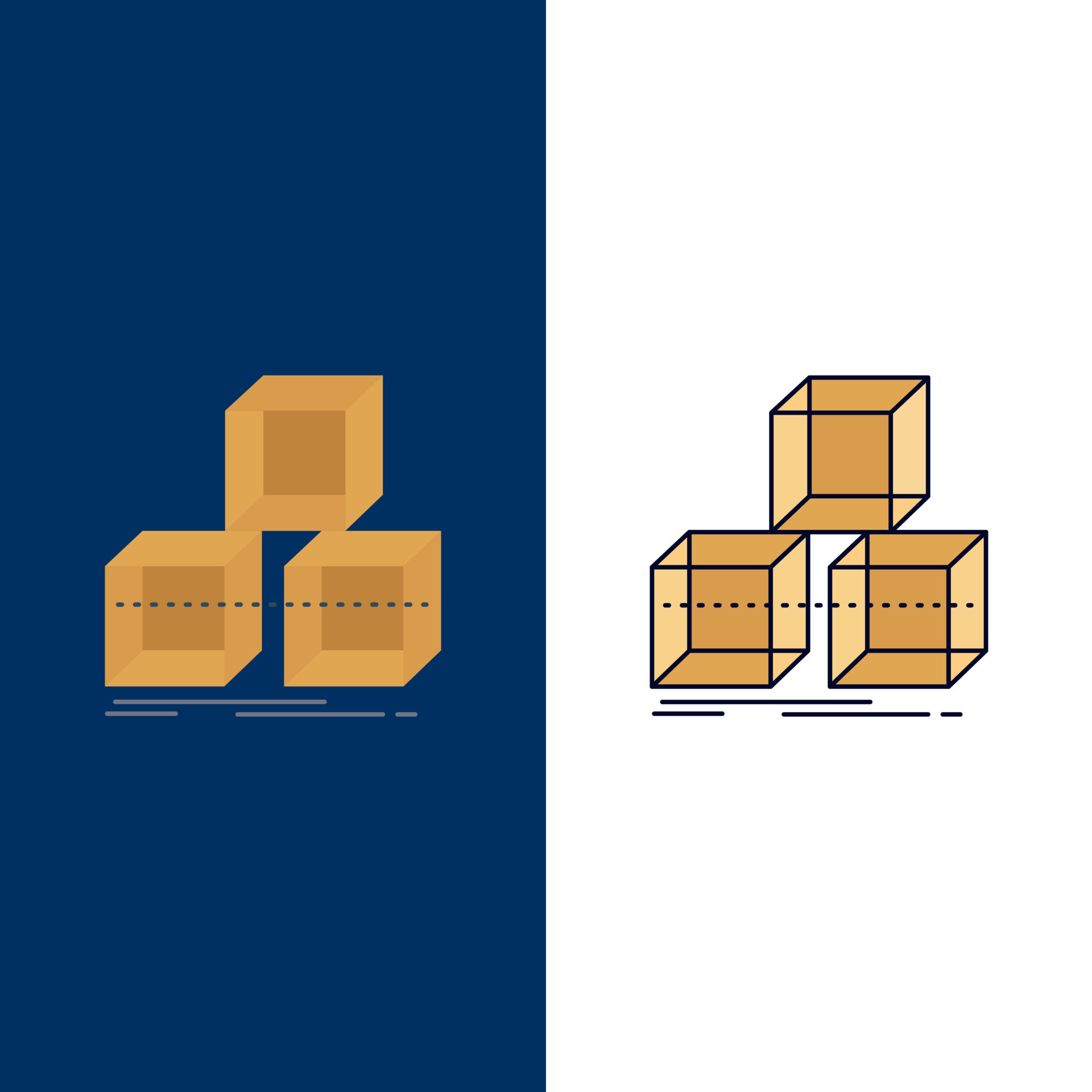 Arrange design stack 3d box Flat Color Icon Vector 17982292 Vector Art at Vecteezy