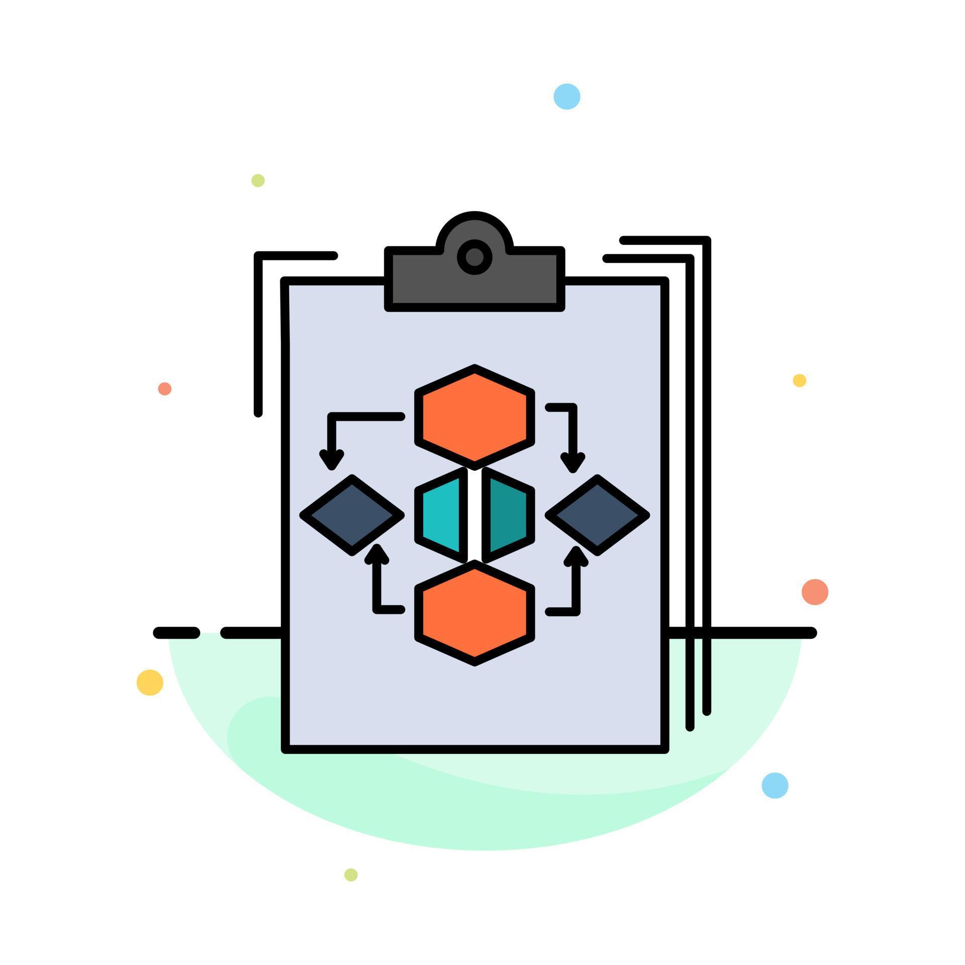 Clipboard Business Diagram Flow Process Work Workflow Abstract Flat ...