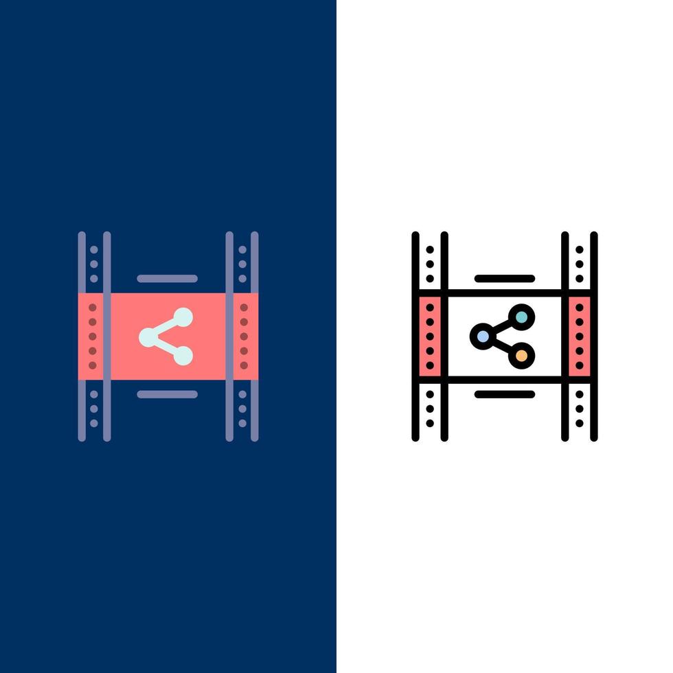 Distribution Film Movie P2p Share Icons Flat and Line Filled Icon Set ... Distribution Film Movie P2p Share Icons Flat and Line Filled Icon Set ...