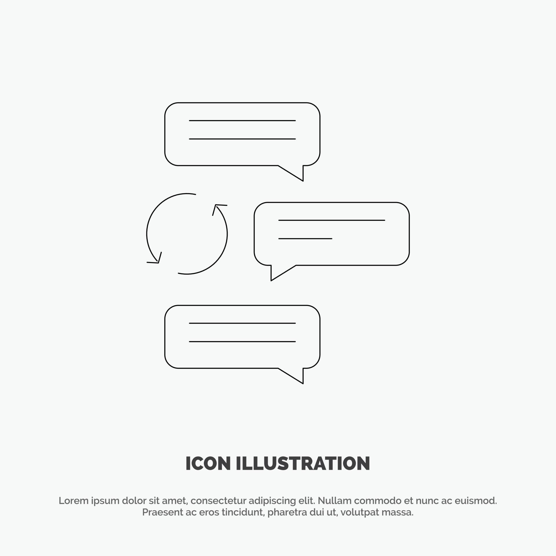 Chat Chatting Conversation Dialogue Auto Robot Line Icon Vector 17983325 Vector Art At Vecteezy