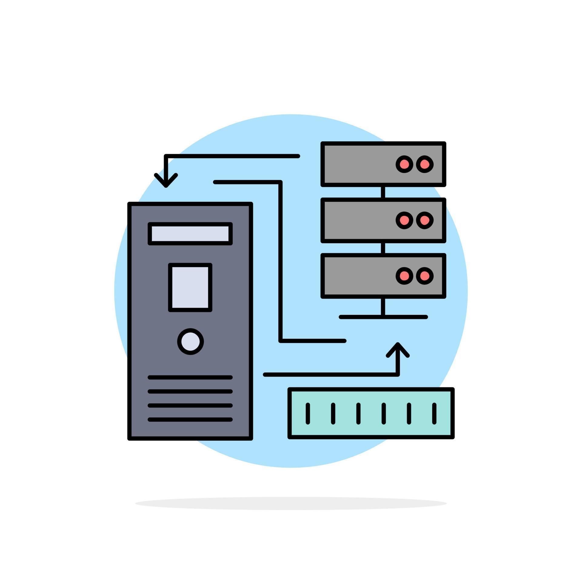 Combination data database electronic information Flat Color Icon Vector 17983662 Vector Art at ...