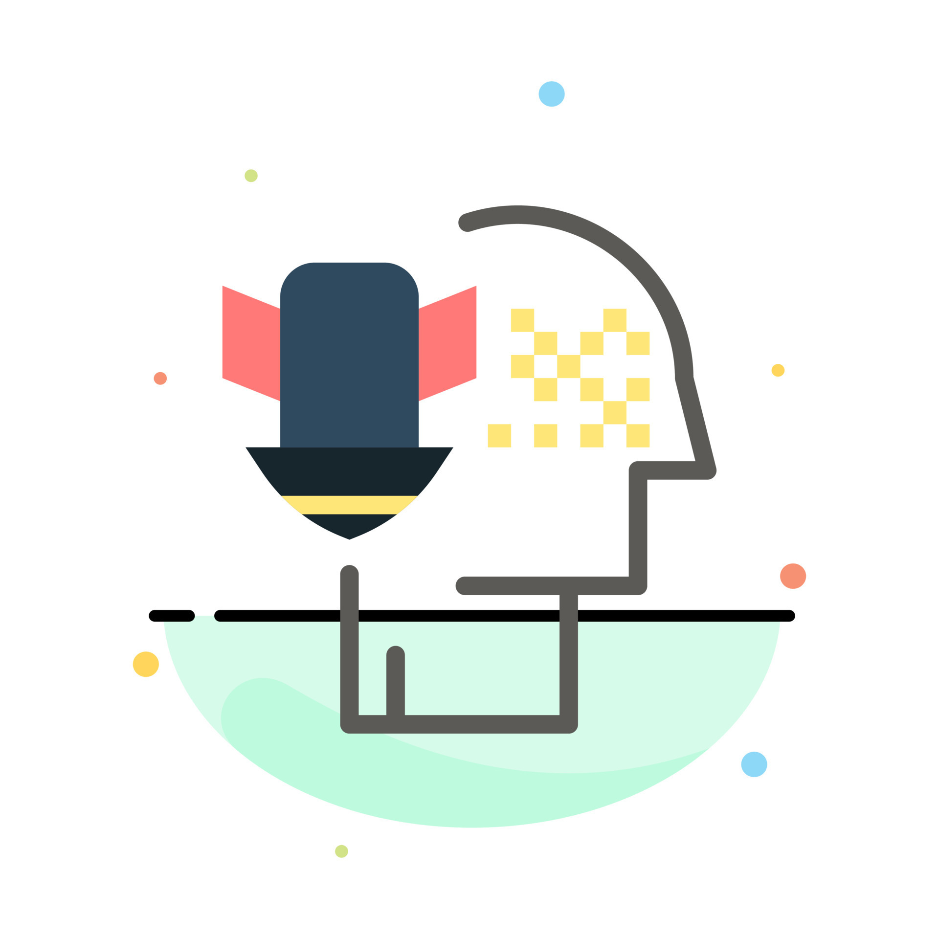 Personal Data Protection Personal Protection Security Abstract Flat Color Icon Template 17983819