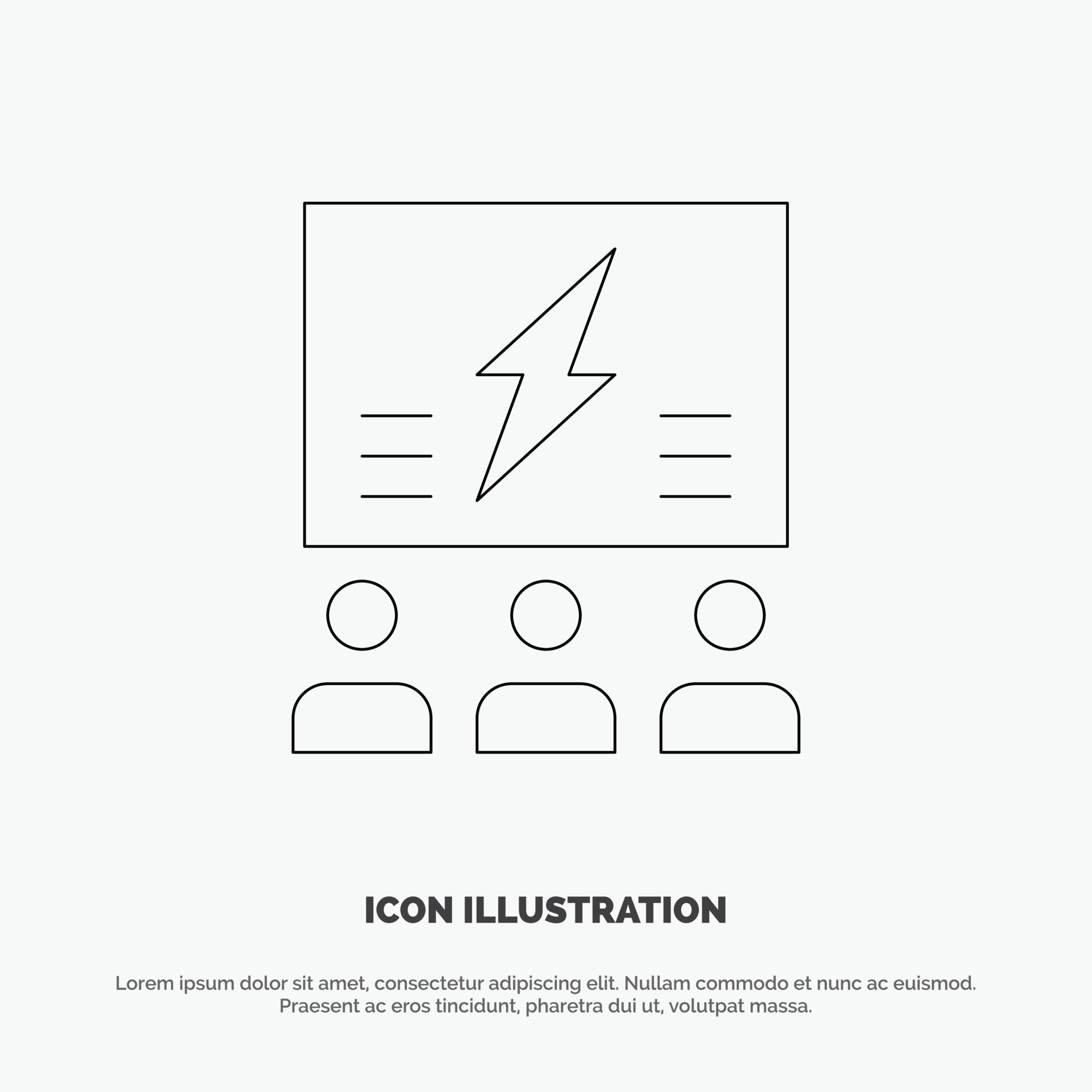 Brainstorming Group Idea Solution Team Think Thinking Line Icon Vector 17983878 Vector Art At