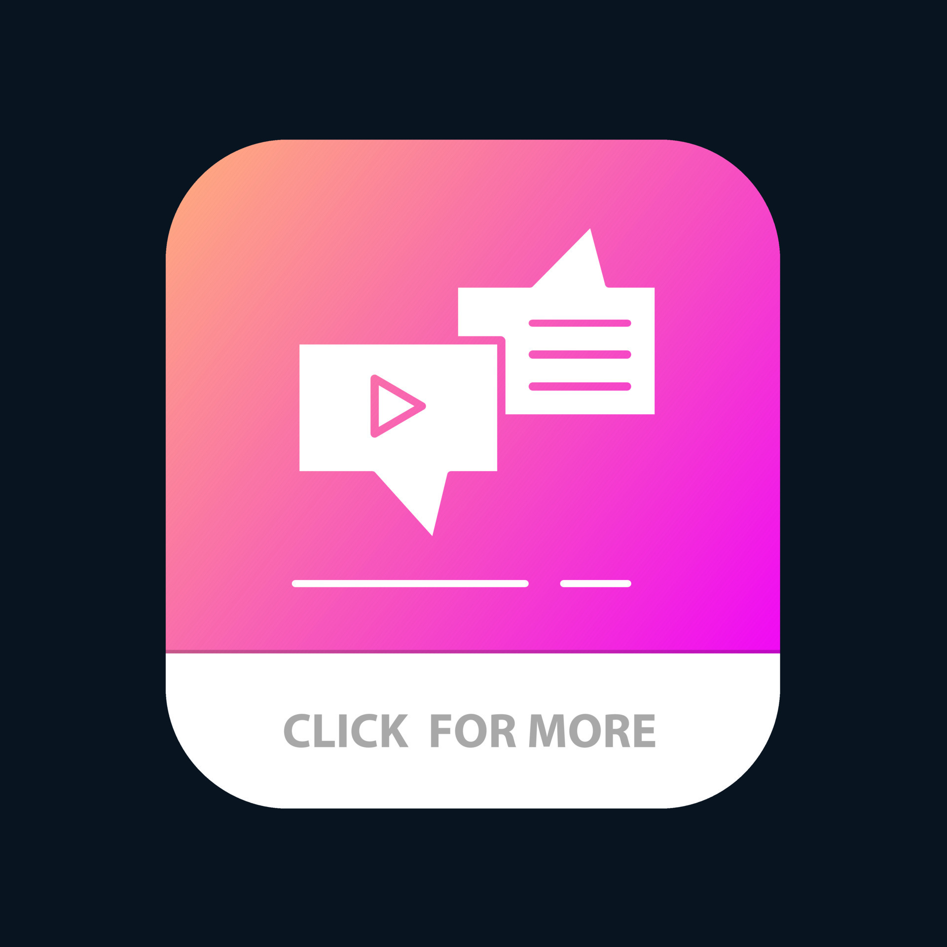 Chat Connection Marketing Messaging Speech Mobile App Button Android And Ios Glyph Version