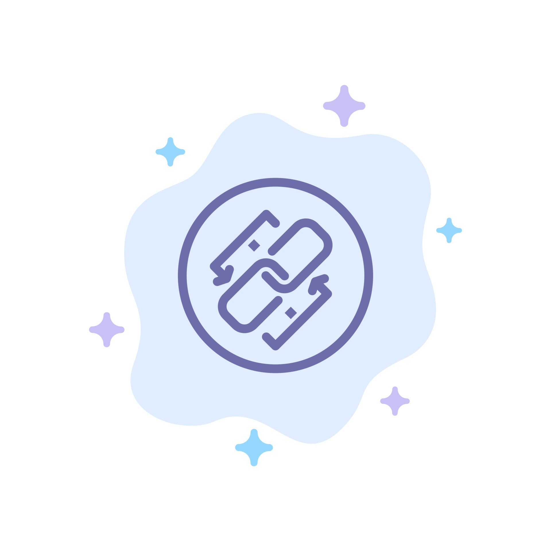 Link Chain Url Connection Link Blue Icon on Abstract Cloud Background 17985150 Vector Art at ...