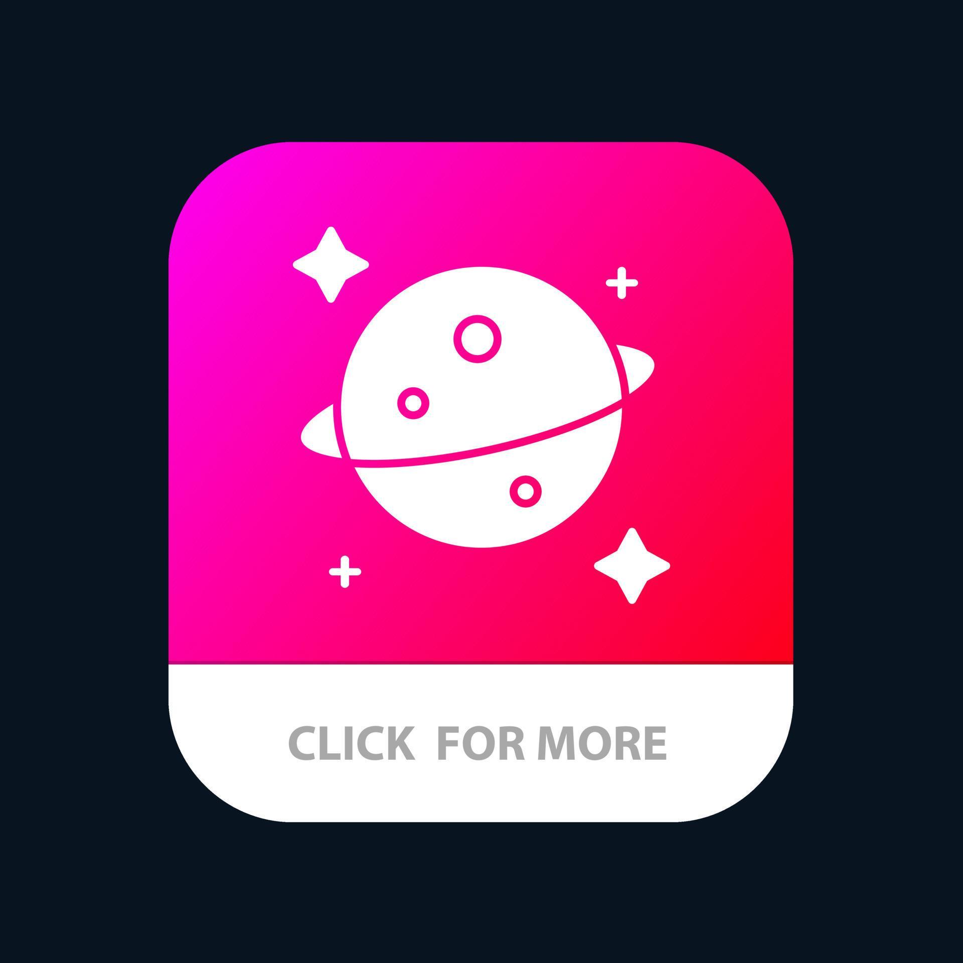 Planet Saturn Space Mobile App Button Android and IOS Glyph Version 17985198 Vector Art at Vecteezy