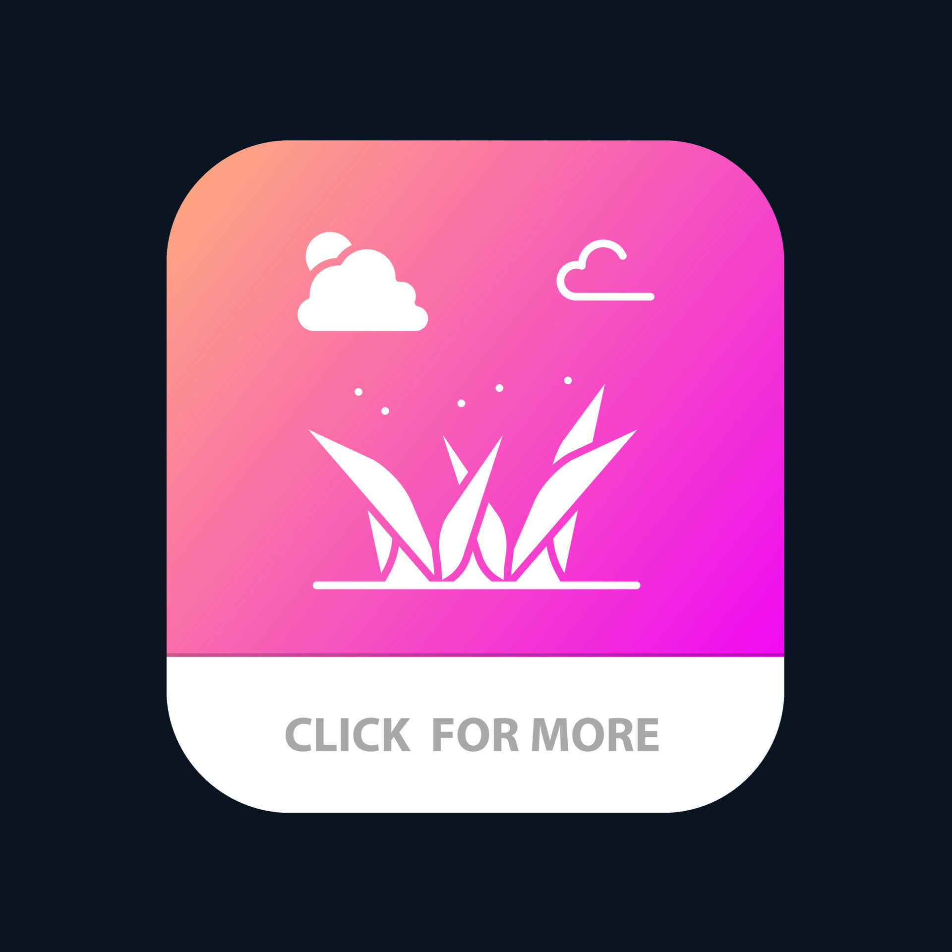 Grass Grasses Green Spring Mobile App Button Android And Ios Glyph Version 17985263 Vector Art