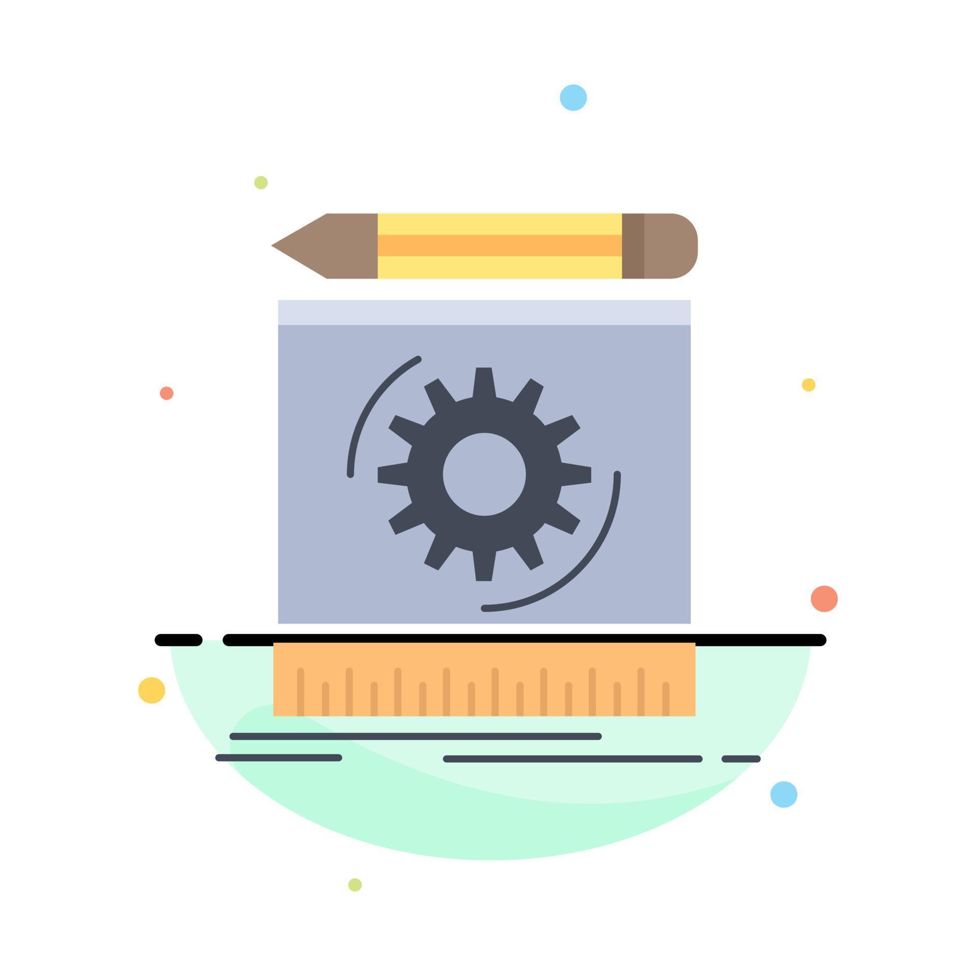 Draft engineering process prototype prototyping Flat Color Icon Vector ...