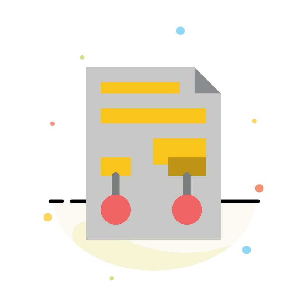 Graph Paper Process Wireframe Document Abstract Flat Color Icon ...