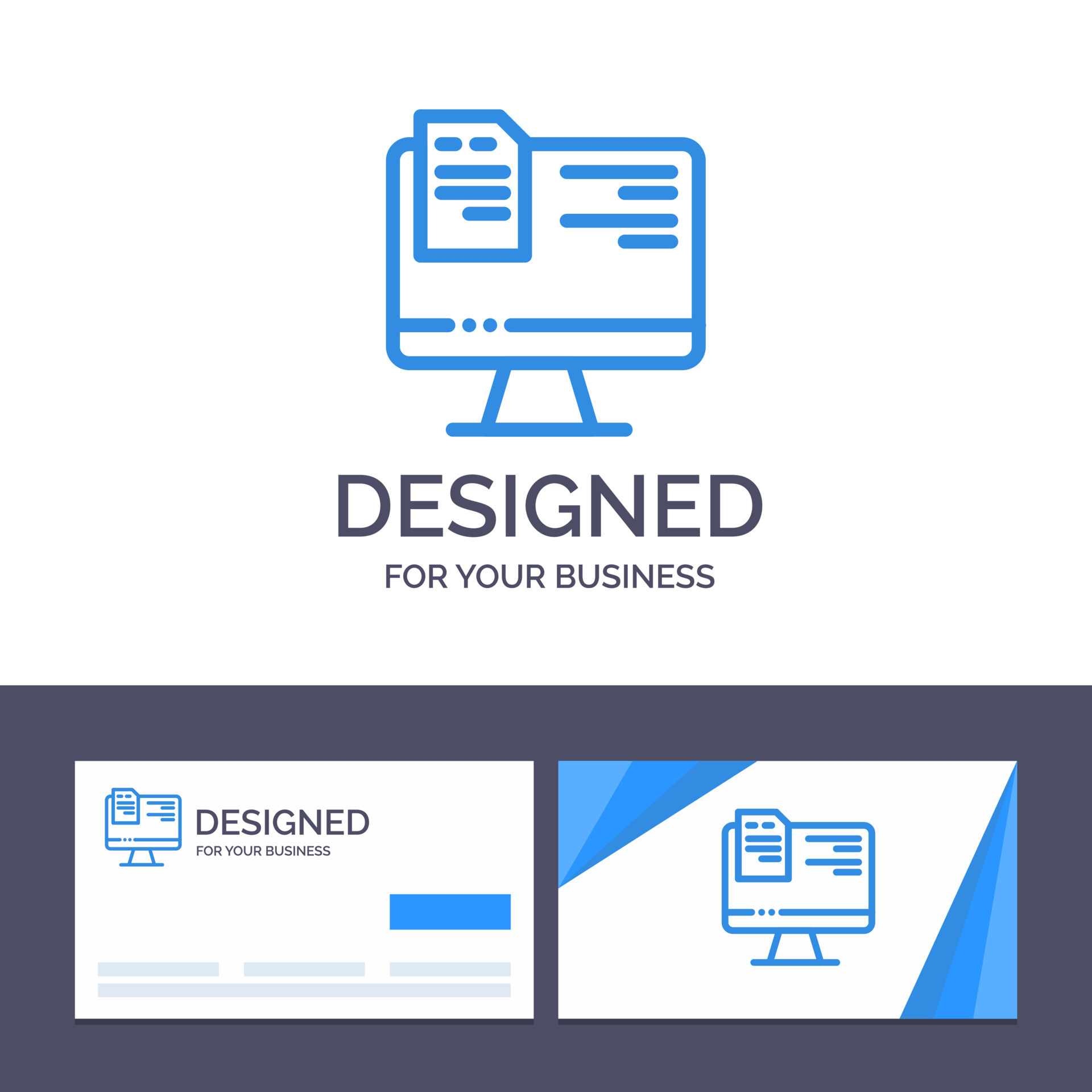Creative Business Card And Logo Template Computer File Education Online