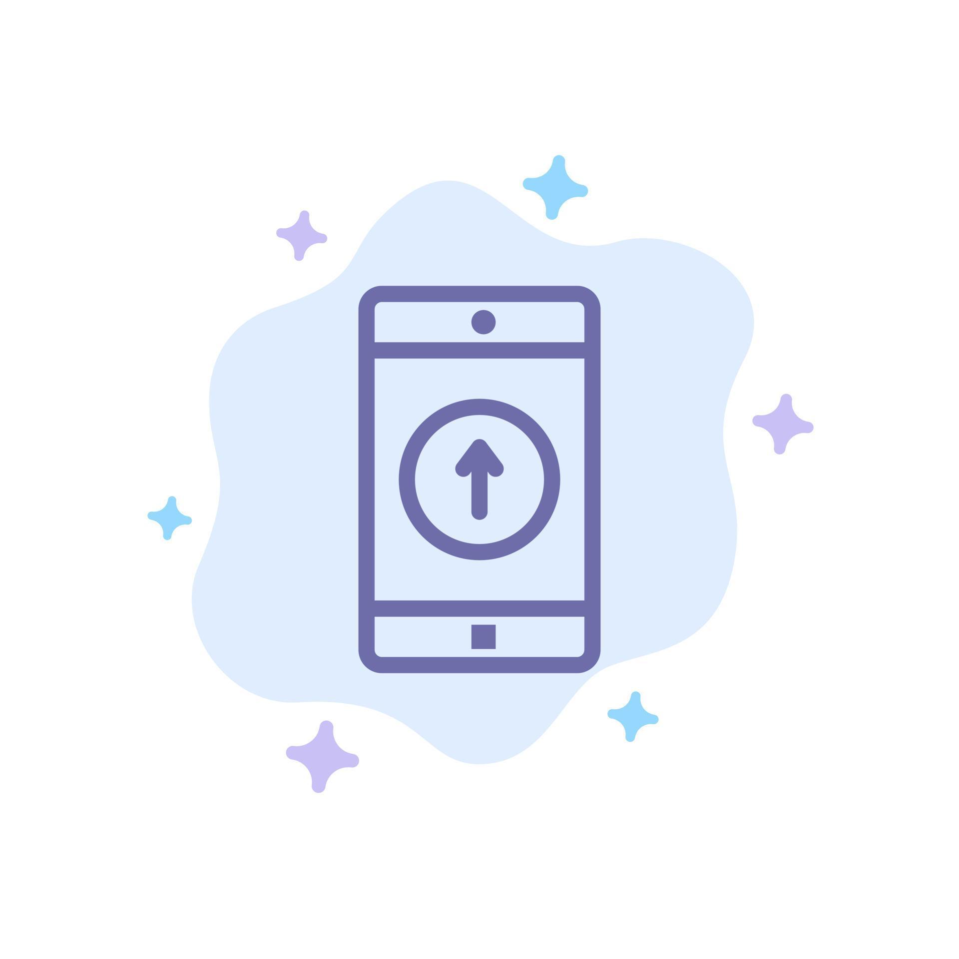 Application Mobile Mobile Application Smartphone Sent Blue Icon On