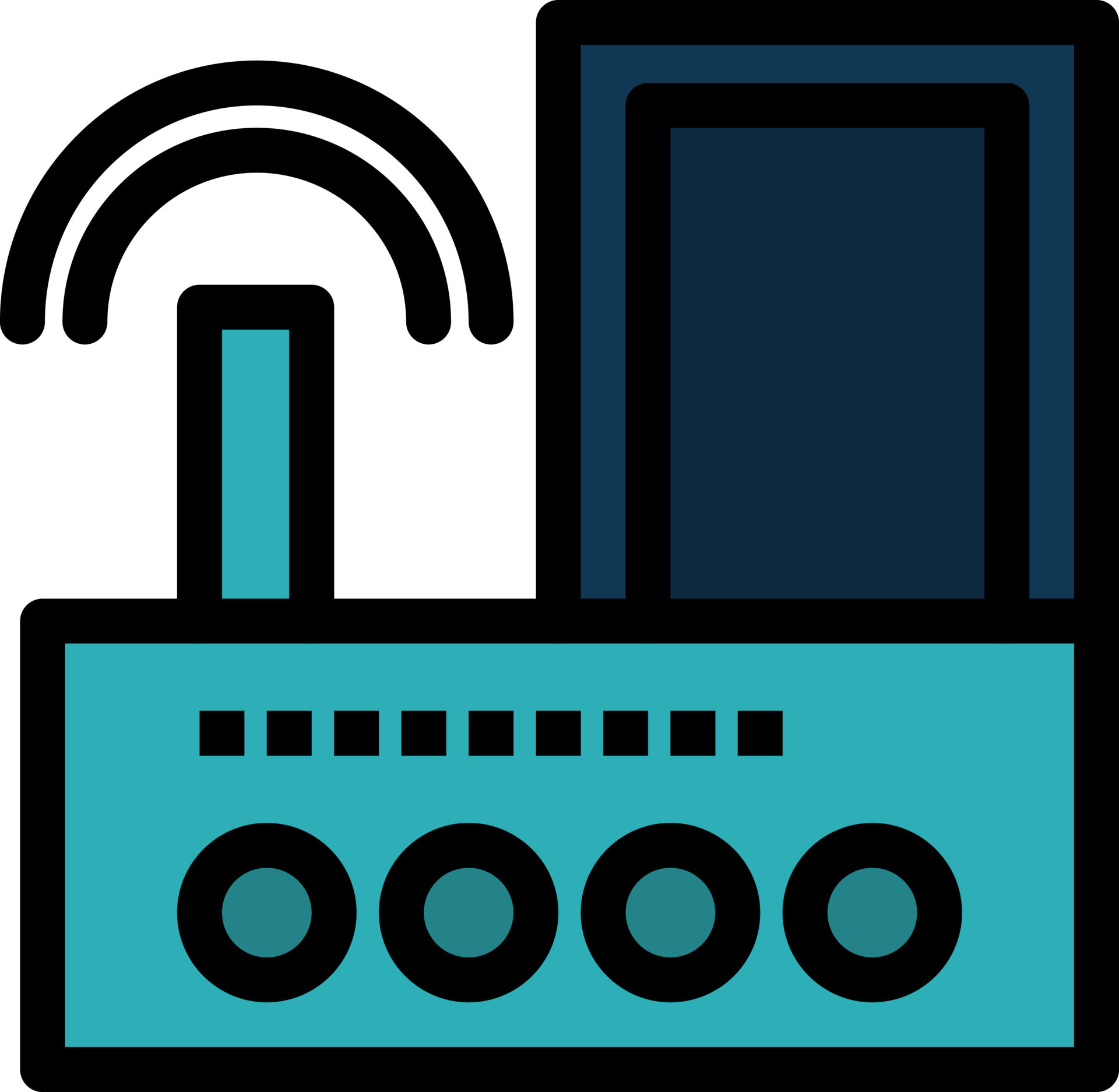 Router Device Signal Wifi Radio Flat Color Icon Vector Icon Banner Template 17986835 Vector Art