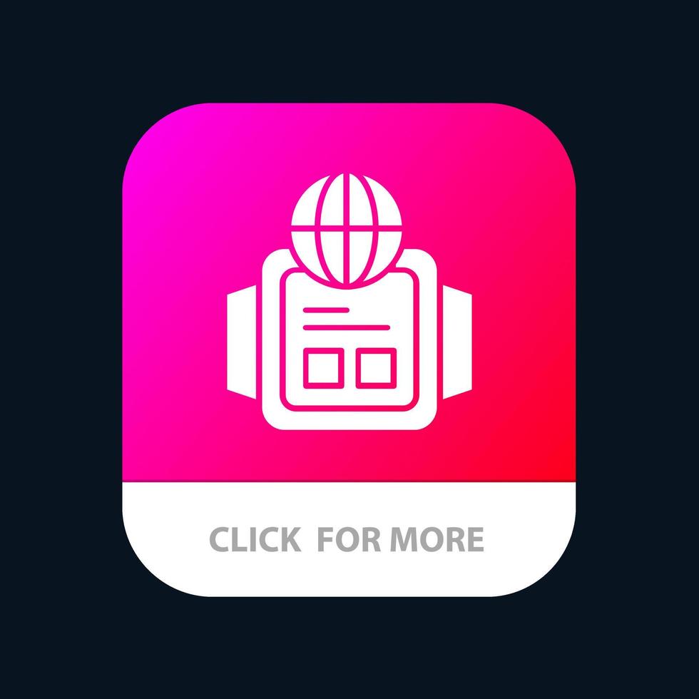 Technology Watch World Mobile App Button Android and IOS Glyph Version 17987005 Vector Art at ...