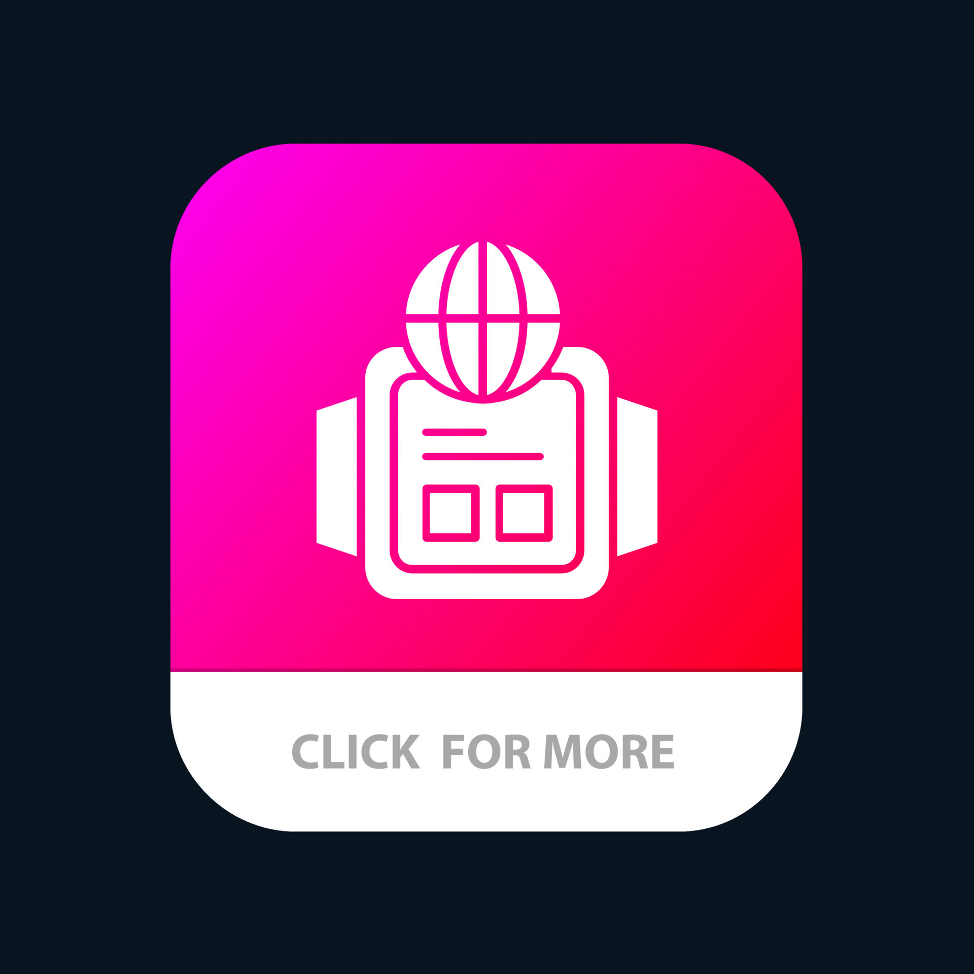 Technology Watch World Mobile App Button Android And Ios Glyph Version 17987005 Vector Art At