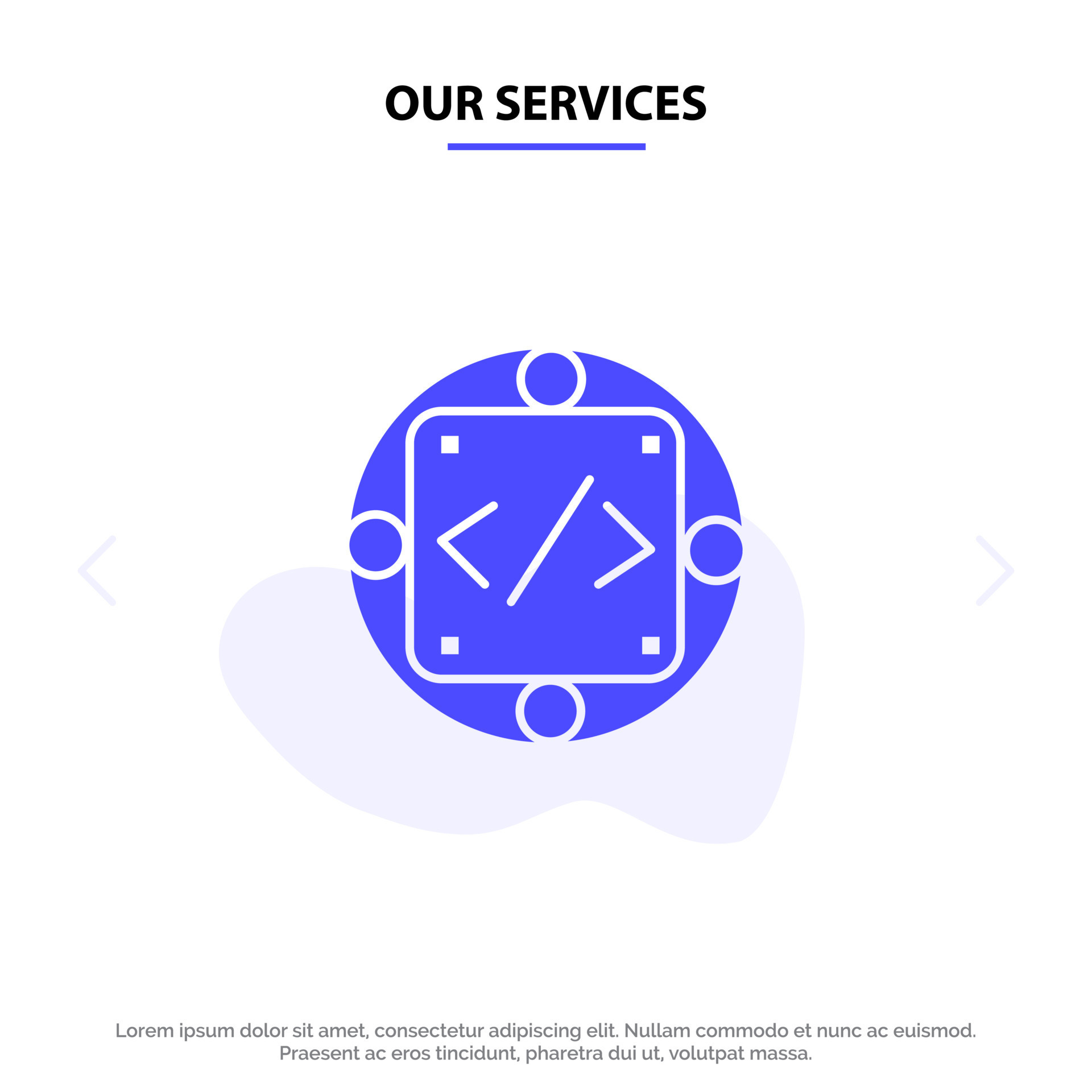 Our Services Code Custom Implementation Management Product Solid Glyph