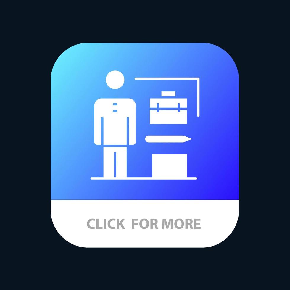 Abilities Accomplished Achieve Businessman Mobile App Button Android and IOS Glyph Version ...