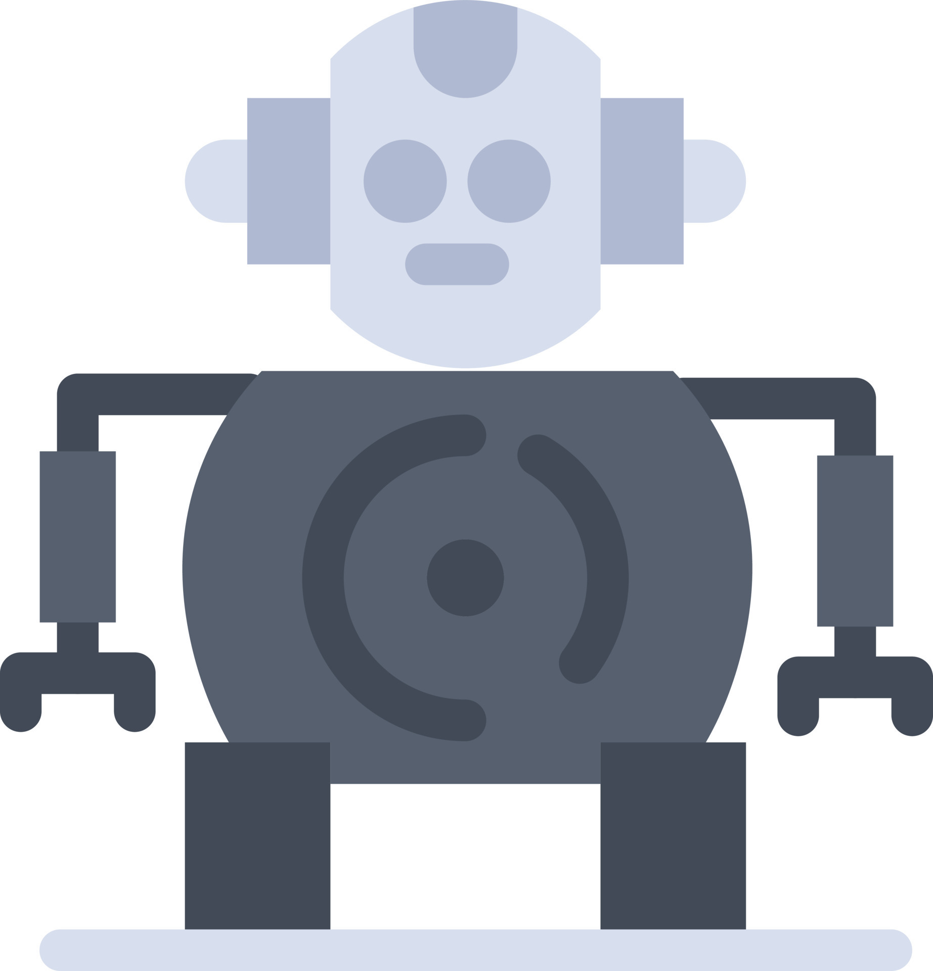 Cnc Robotics Technology Flat Color Icon Vector Icon Banner Template