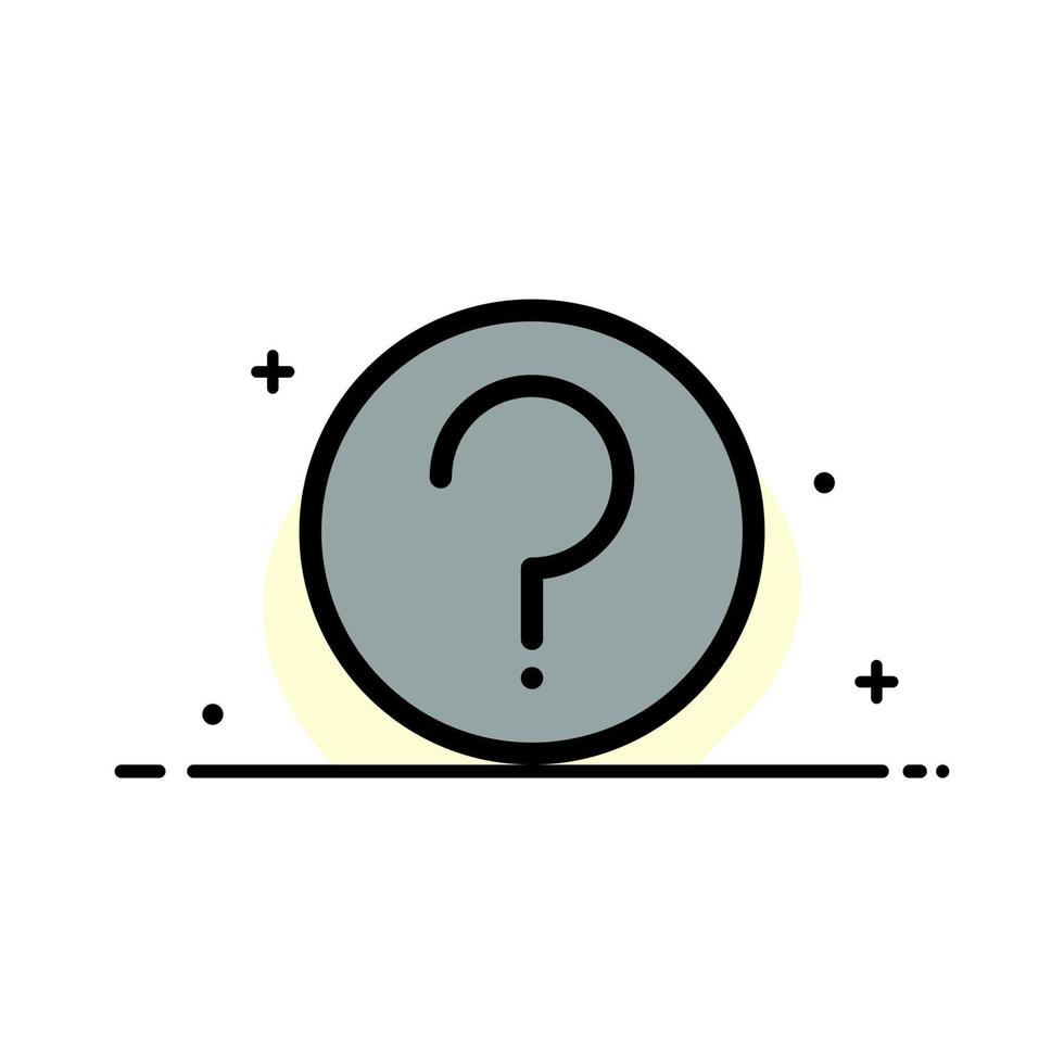 Basic Help Ui Mark Business Flat Line Filled Icon Vector Banner ...
