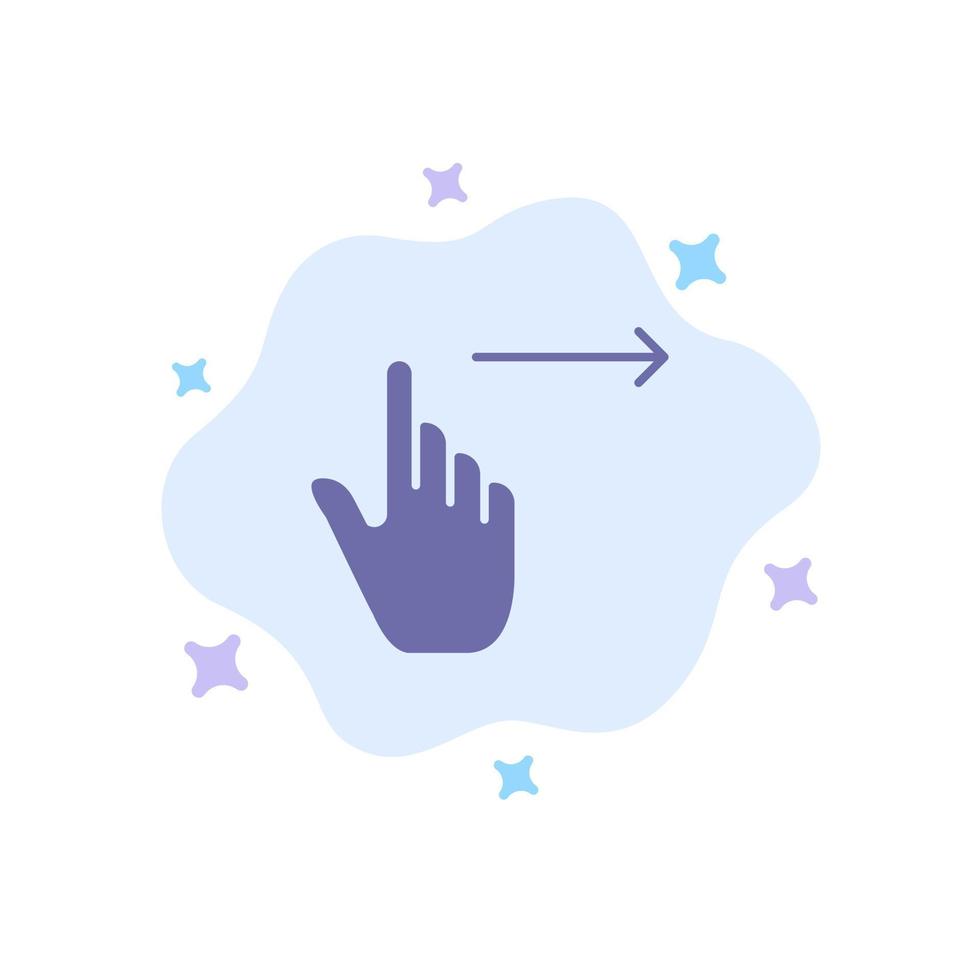 Finger Gestures Right Slide Swipe Blue Icon on Abstract Cloud ... Finger Gestures Right Slide Swipe Blue Icon on Abstract Cloud ...