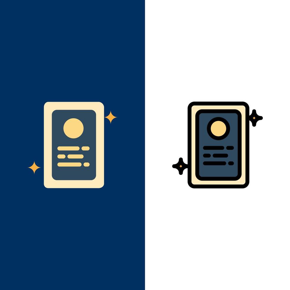 Assignment Job Application Test Icons Flat and Line Filled Icon Set ...