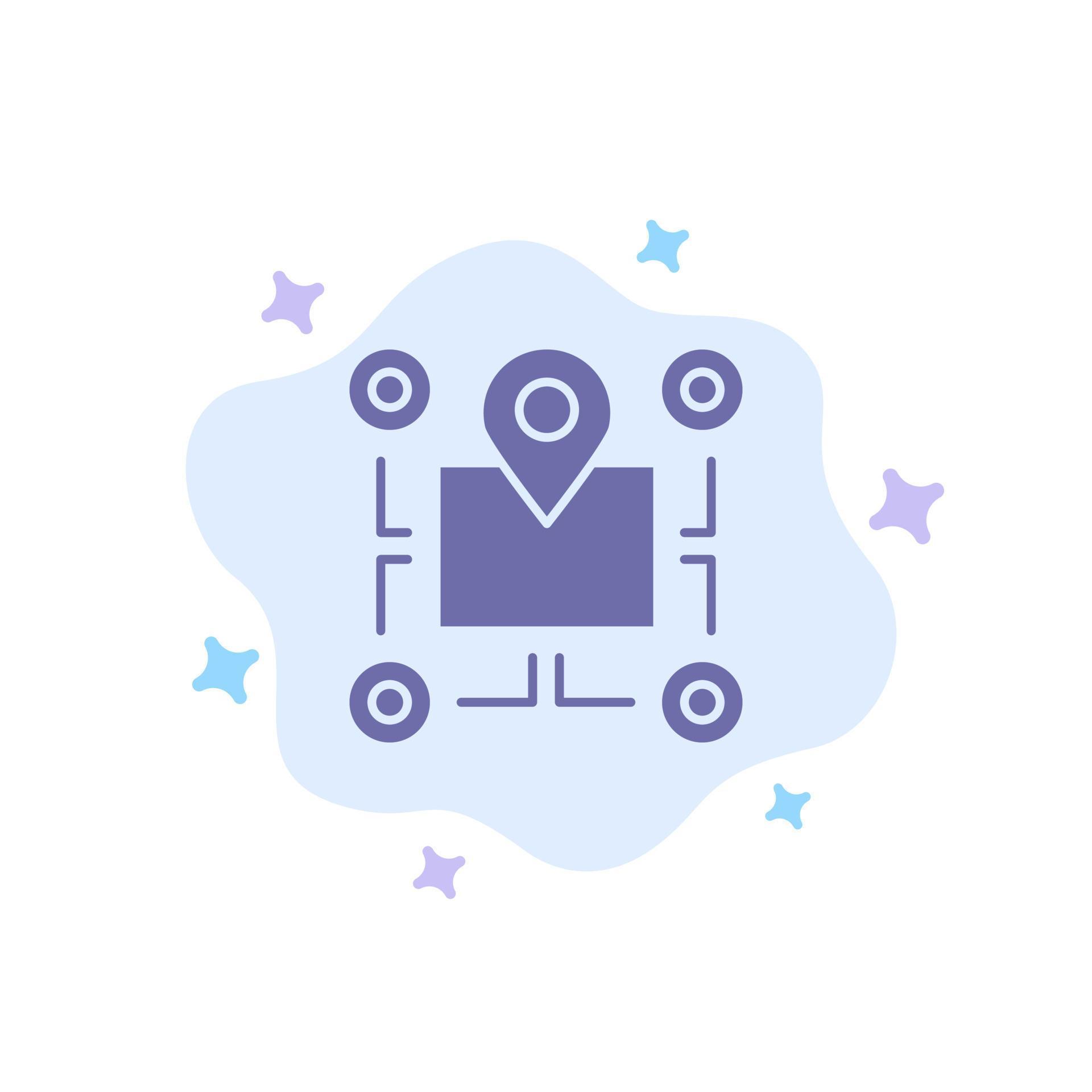 Location Map Chip Area Pointer Blue Icon On Abstract Cloud Background 17989114 Vector Art At