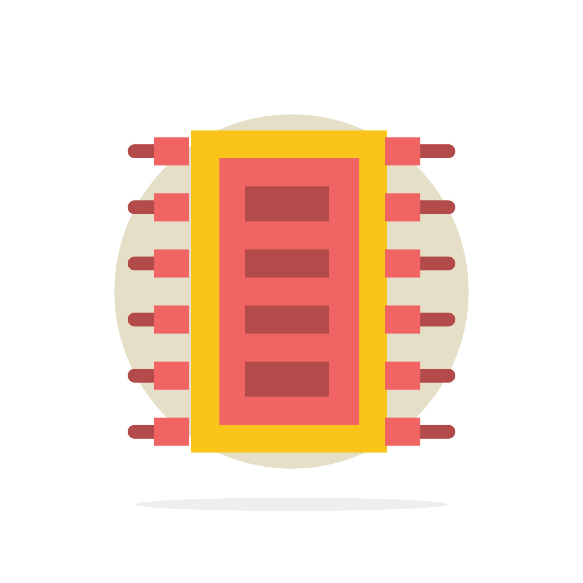 Tech Hardware Chip Computer Connect Abstract Circle Background Flat Color Icon 17989262 Vector