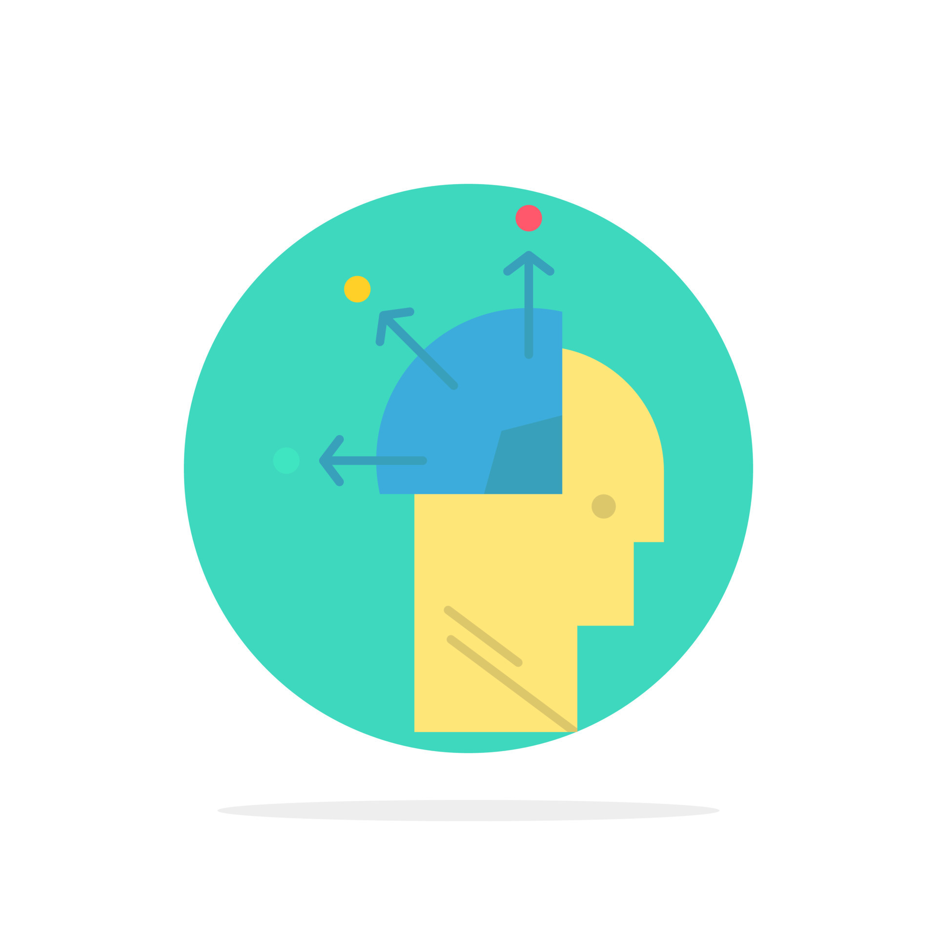User Man Mind Programming Art Abstract Circle Background Flat Color