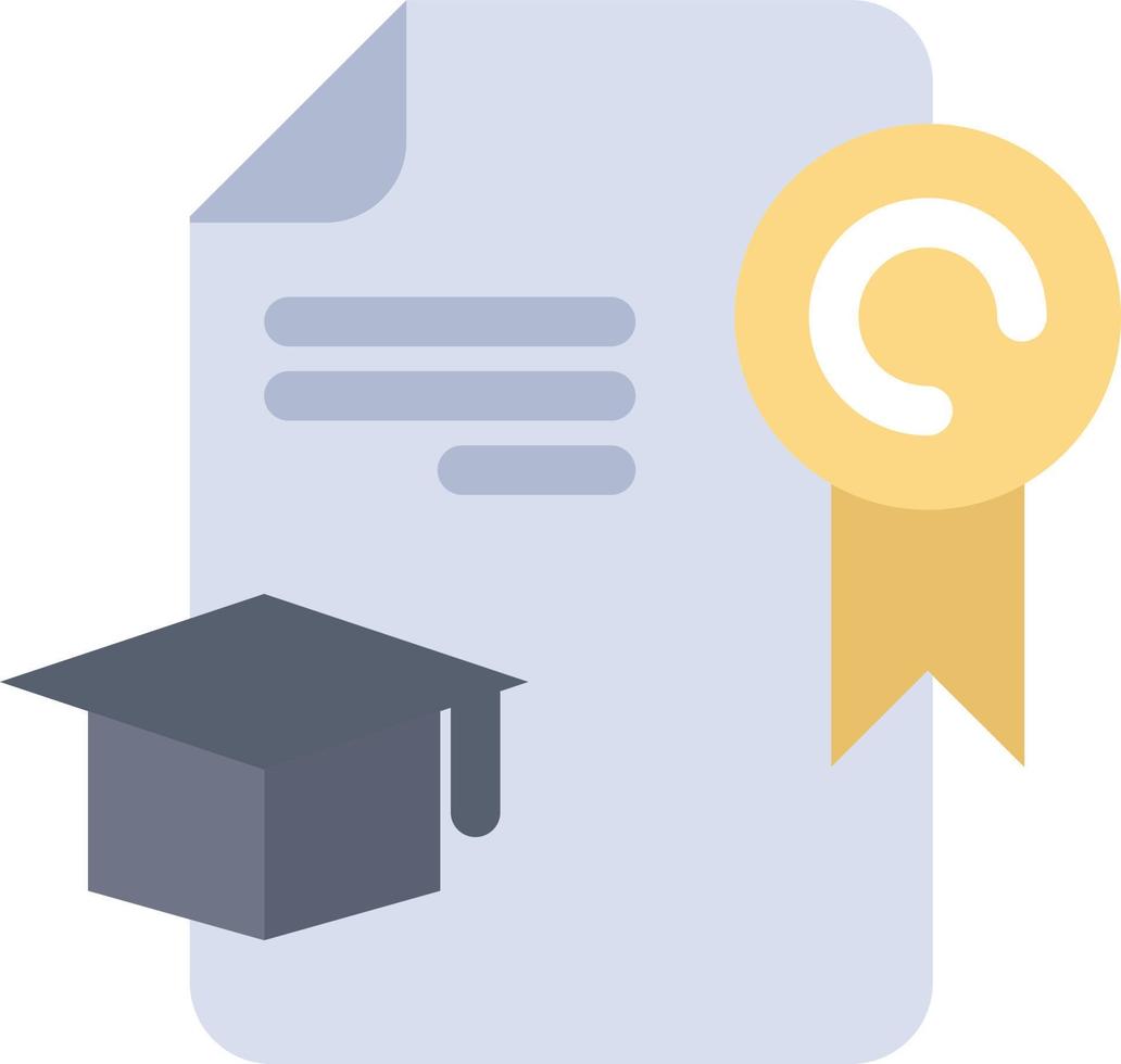 Cap Education Graduation Award Flat Color Icon Vector Icon Banner Template 17990345 Vector Art