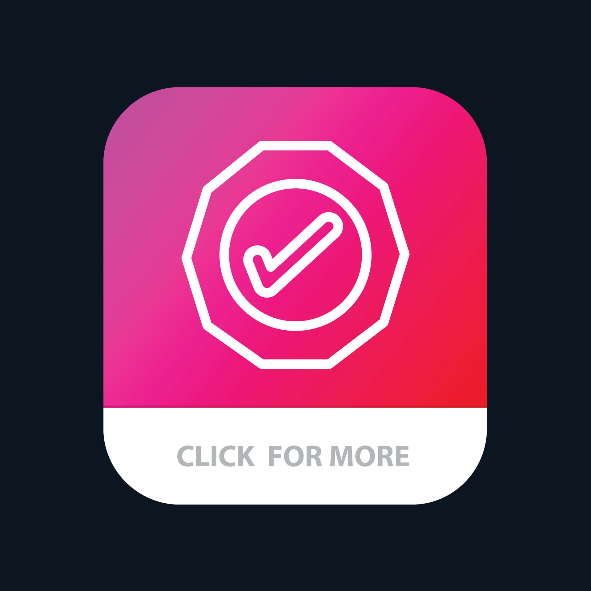 Logistic Ok Success Tick Mobile App Button Android And Ios Line Version 17991194 Vector Art At