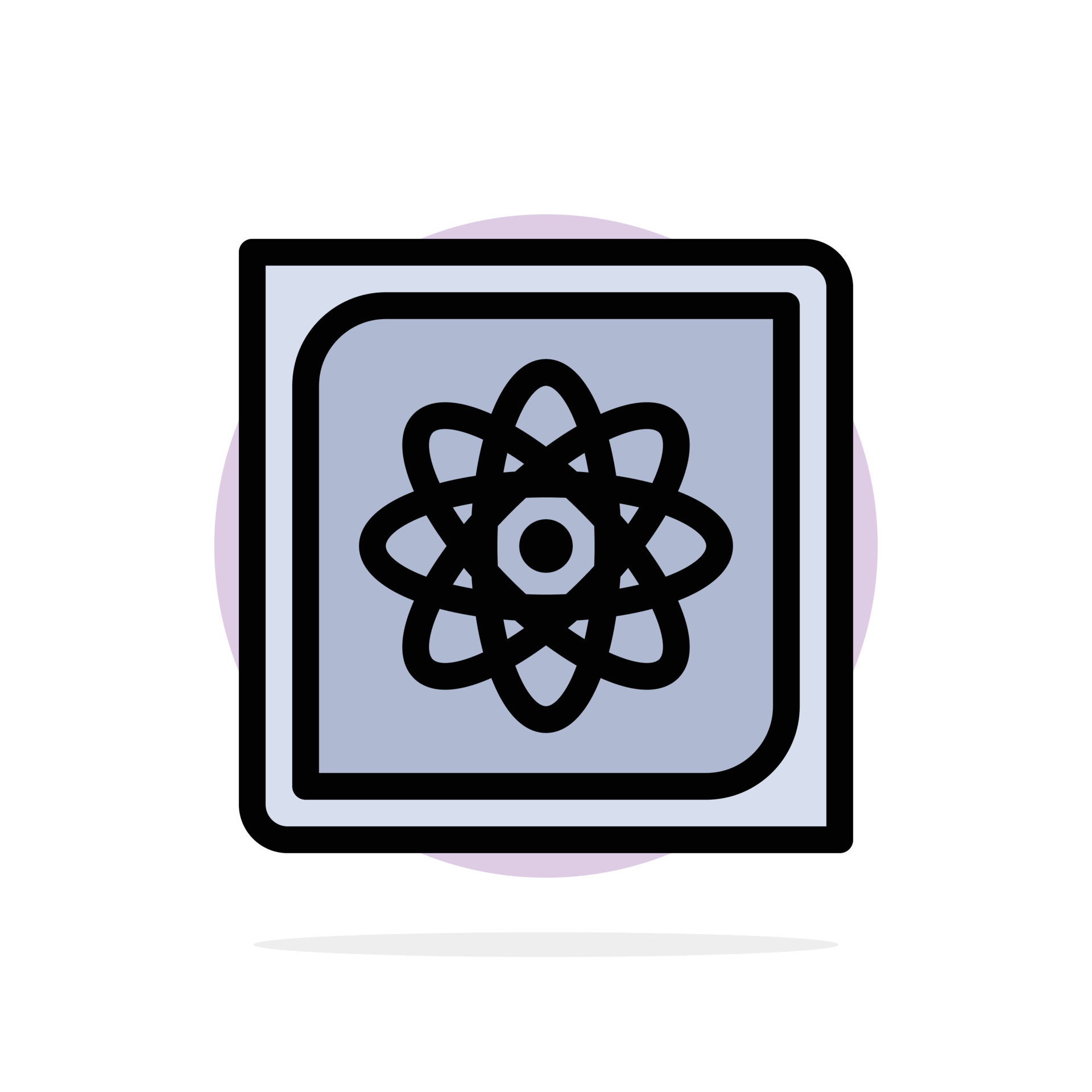 Computation Computer Computing Data Future Abstract Circle Background Flat Color Icon 17991541