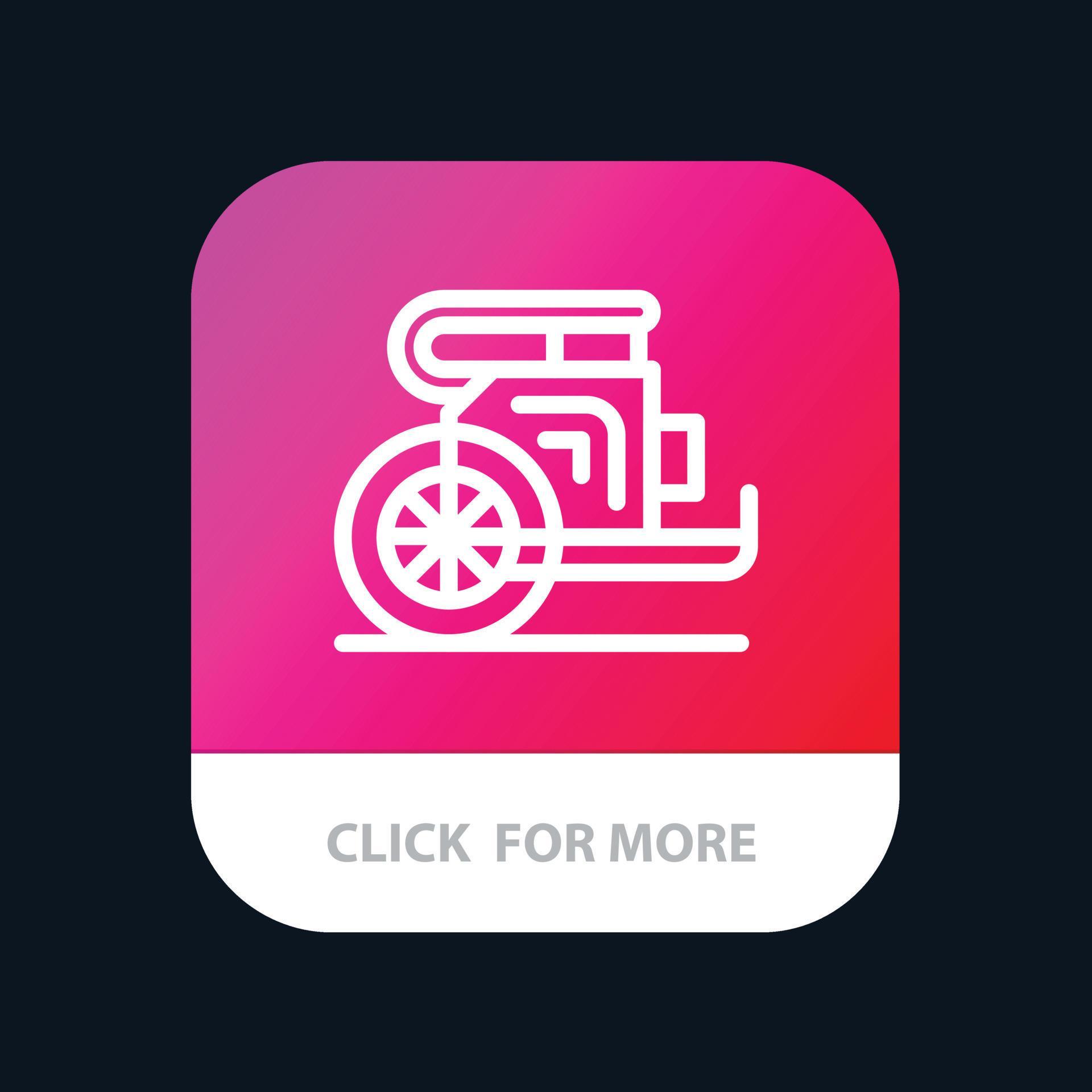 Chariot Horses Old Prince Greece Mobile App Button Android and IOS Line Version 17992010 Vector ...