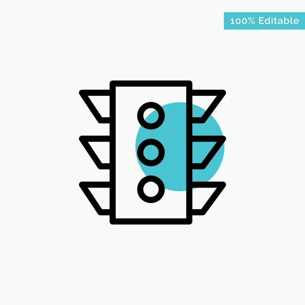 Light Traffic signal Navigation rule turquoise highlight circle point Vector icon 17992841 ...