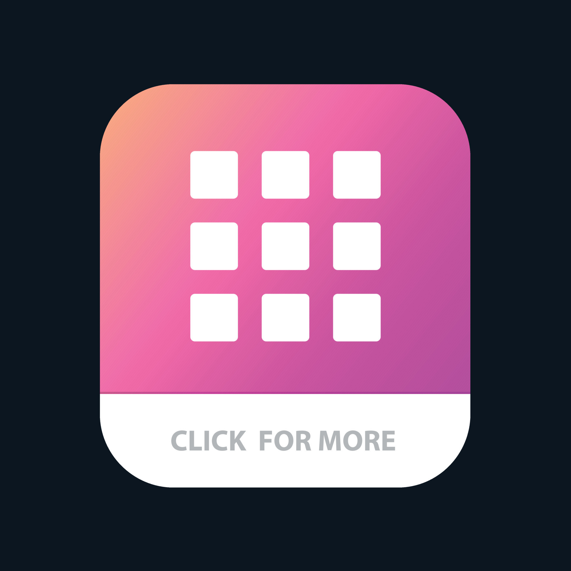 Web Grid Shape Squares Mobile App Button Android and IOS Glyph Version ...