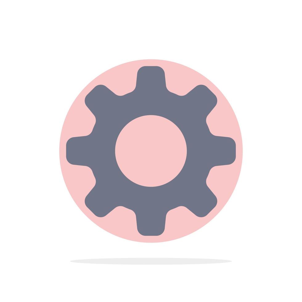 Cog Setting Gear Abstract Circle Background Flat Color Icon 17993229 Vector Art At Vecteezy