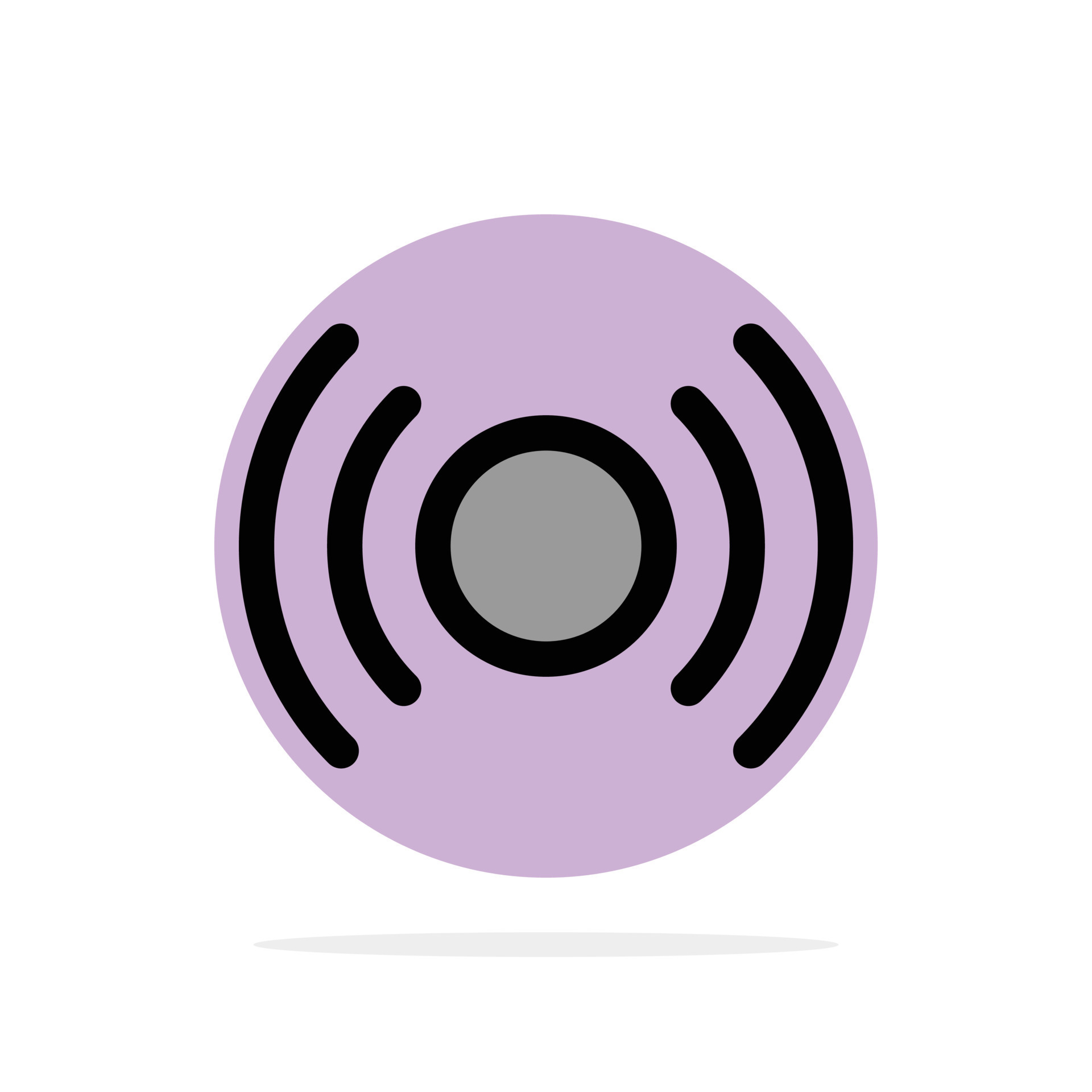 Basic Essential Signal Ui Ux Abstract Circle Background Flat Color Icon