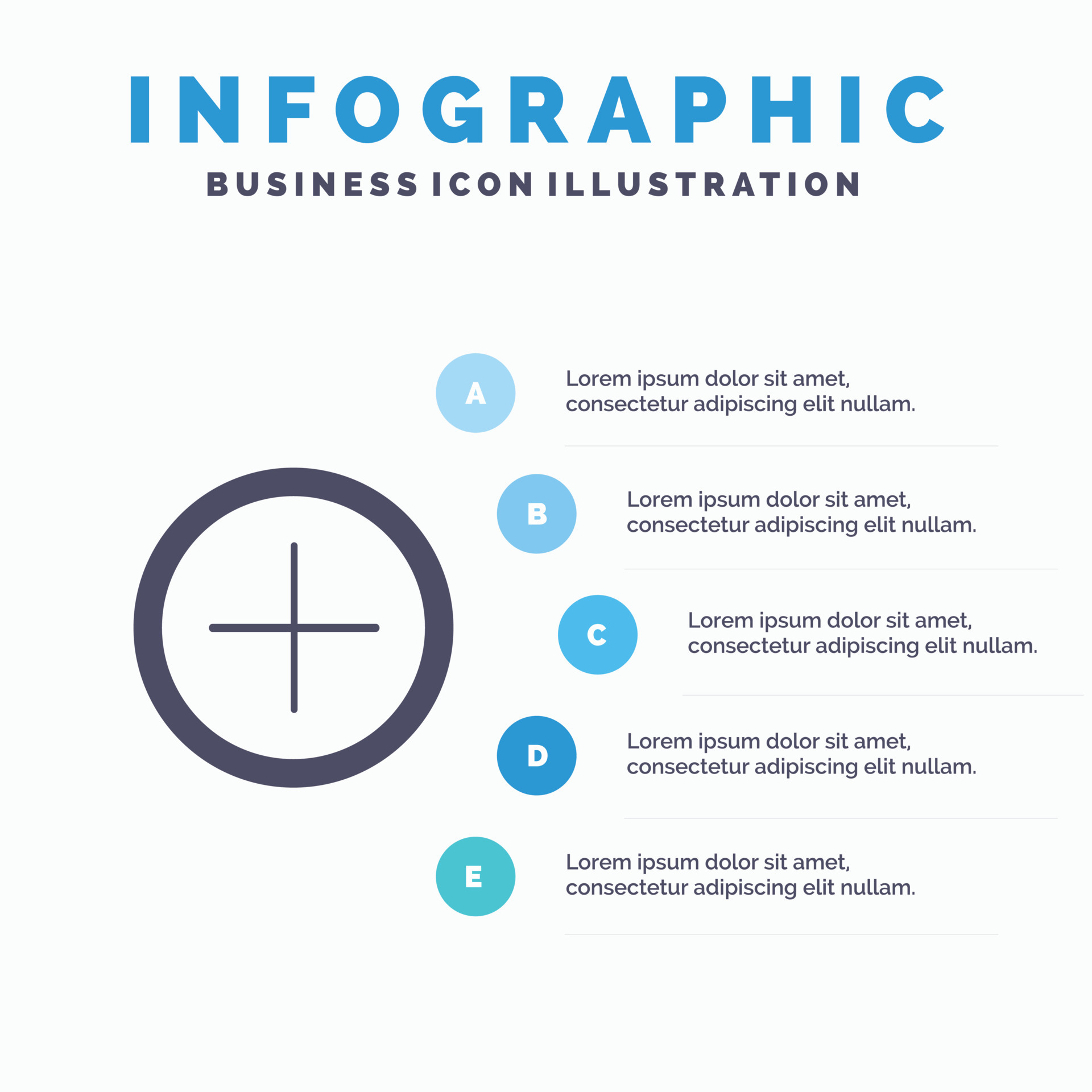 Interface Plus User Solid Icon Infographics 5 Steps Presentation Background 17993560 Vector Art