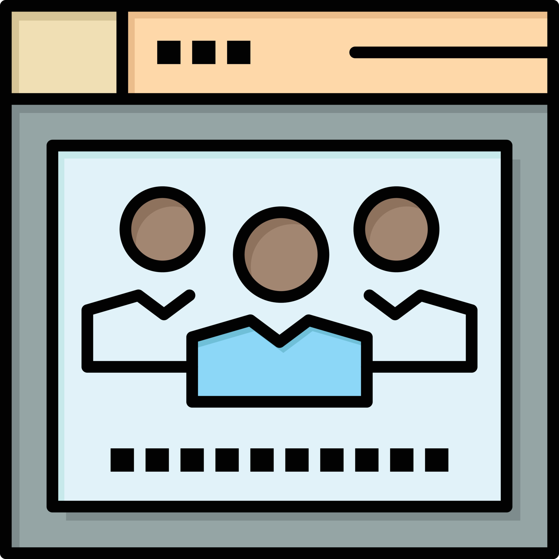 Browser Network Web Education Flat Color Icon Vector Icon Banner