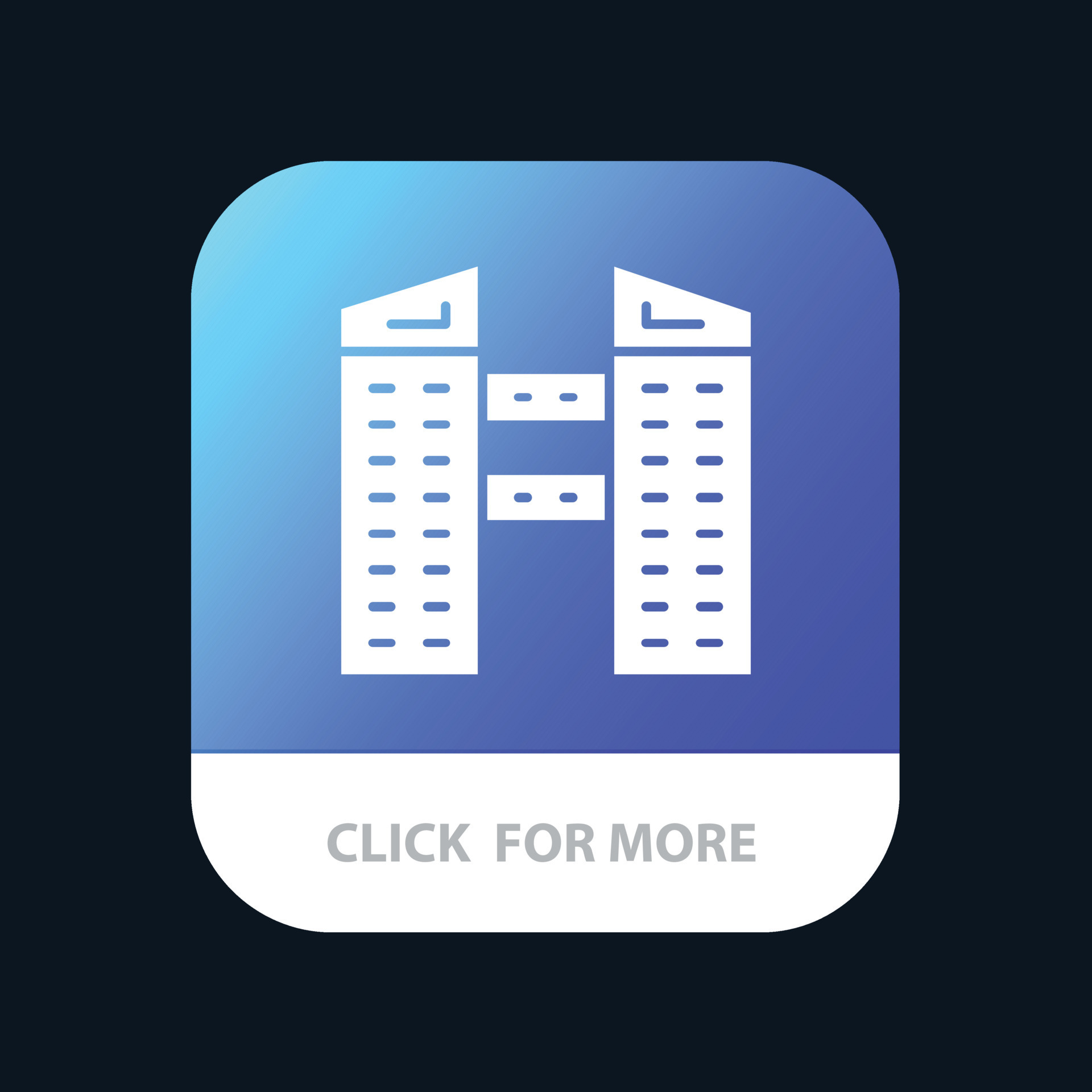 Buildings City Construction Mobile App Button Android and IOS Glyph Version 17995536 Vector Art ...