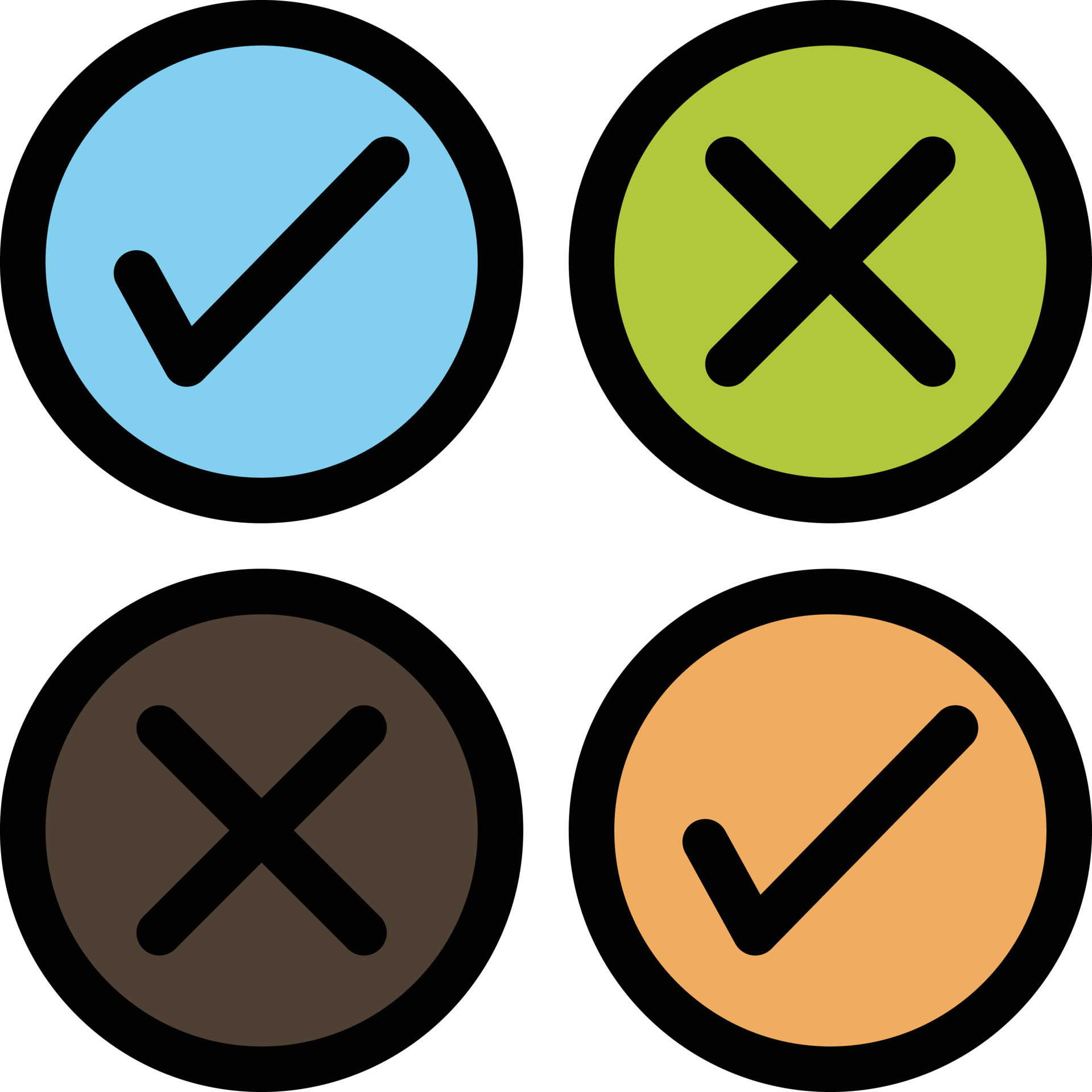 Creative Cross Design Tick Flat Color Icon Vector Icon Banner Template 17995627 Vector Art At