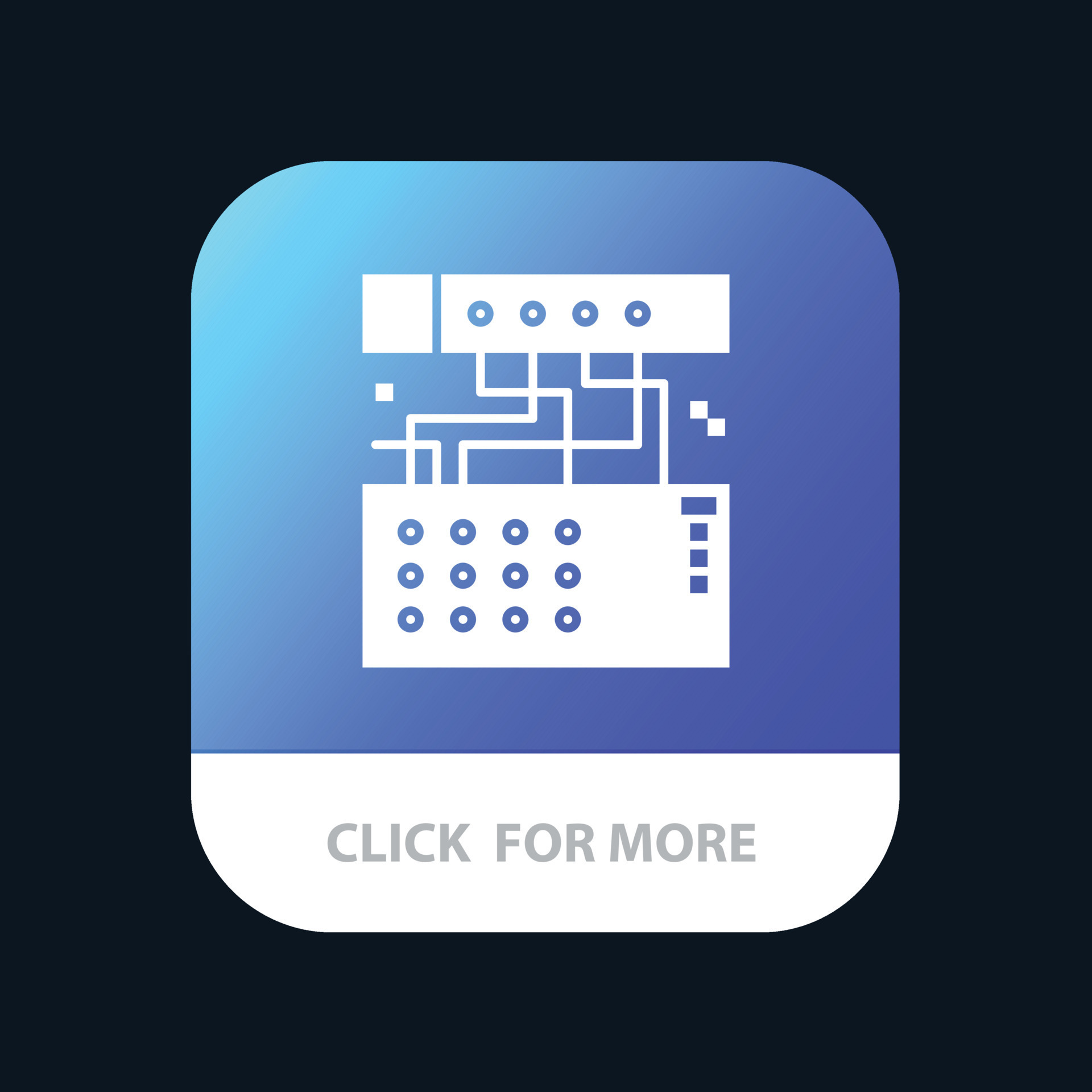 Analog Connection Device Module Sound Mobile App Button Android And Ios Glyph Version 17995924