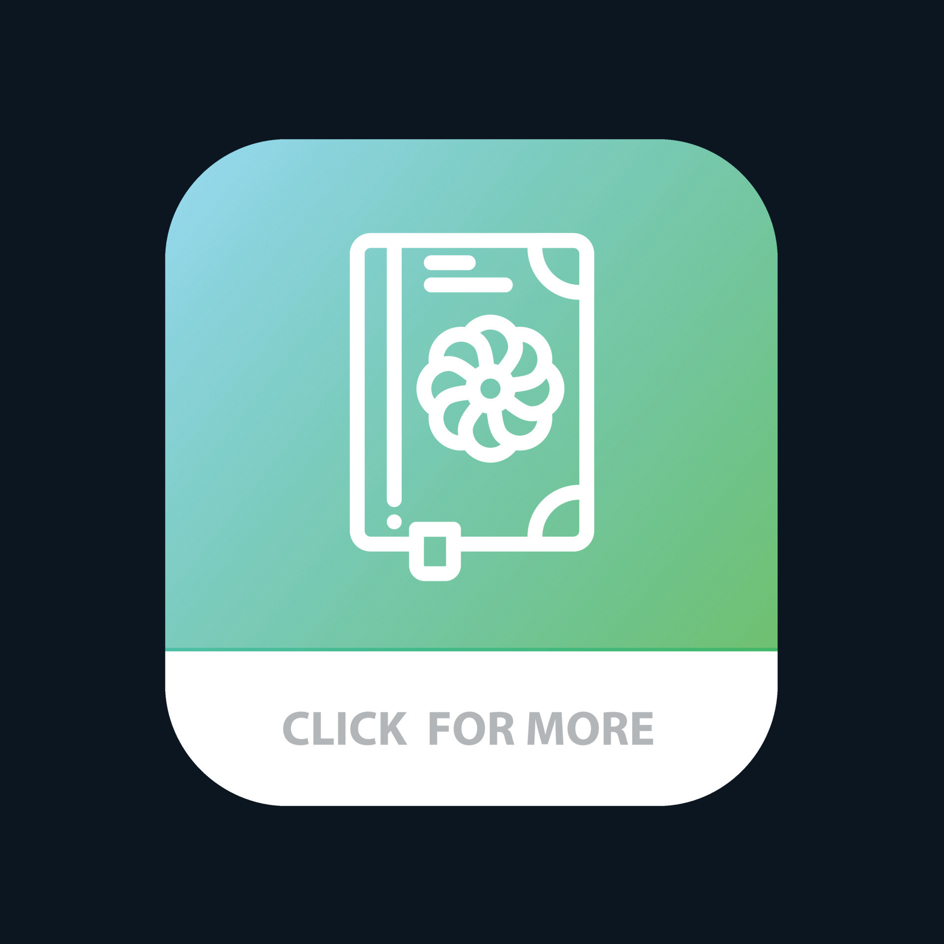 Book Flower Text Spring Mobile App Button Android And Ios Line Version 17995973 Vector Art At