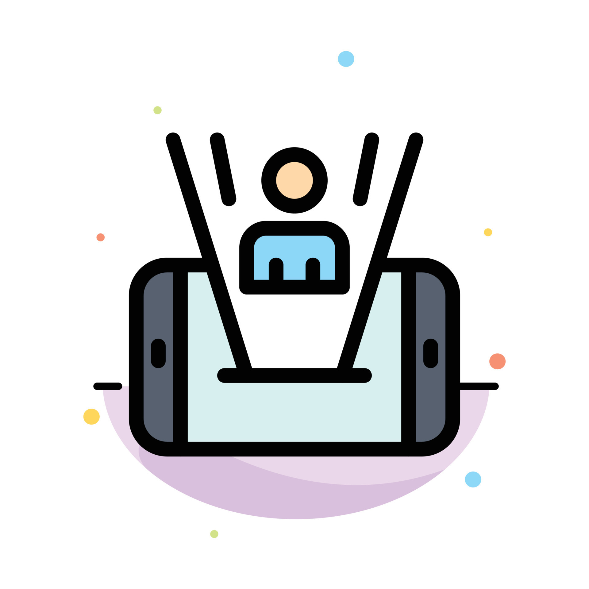 Mobile Cell Man Technology Abstract Flat Color Icon Template 17996932 Vector Art At Vecteezy