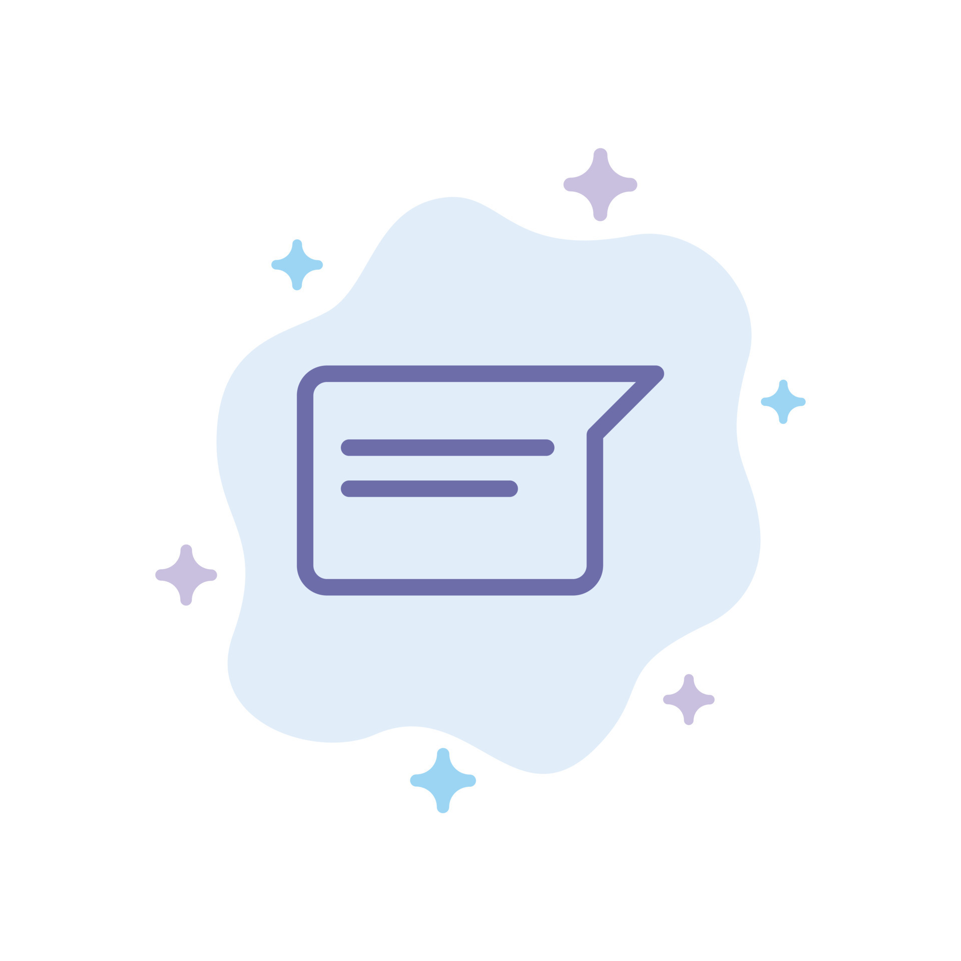 Chat Basic Chatting Ui Blue Icon On Abstract Cloud Background 17997036