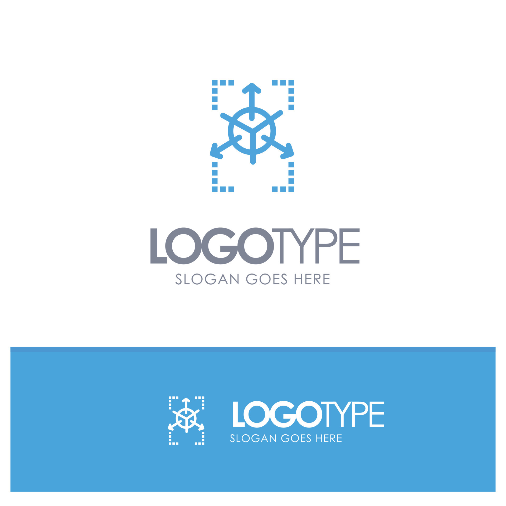 Prototype Grid Database Chart Blue Logo Line Style 17997801 Vector Art