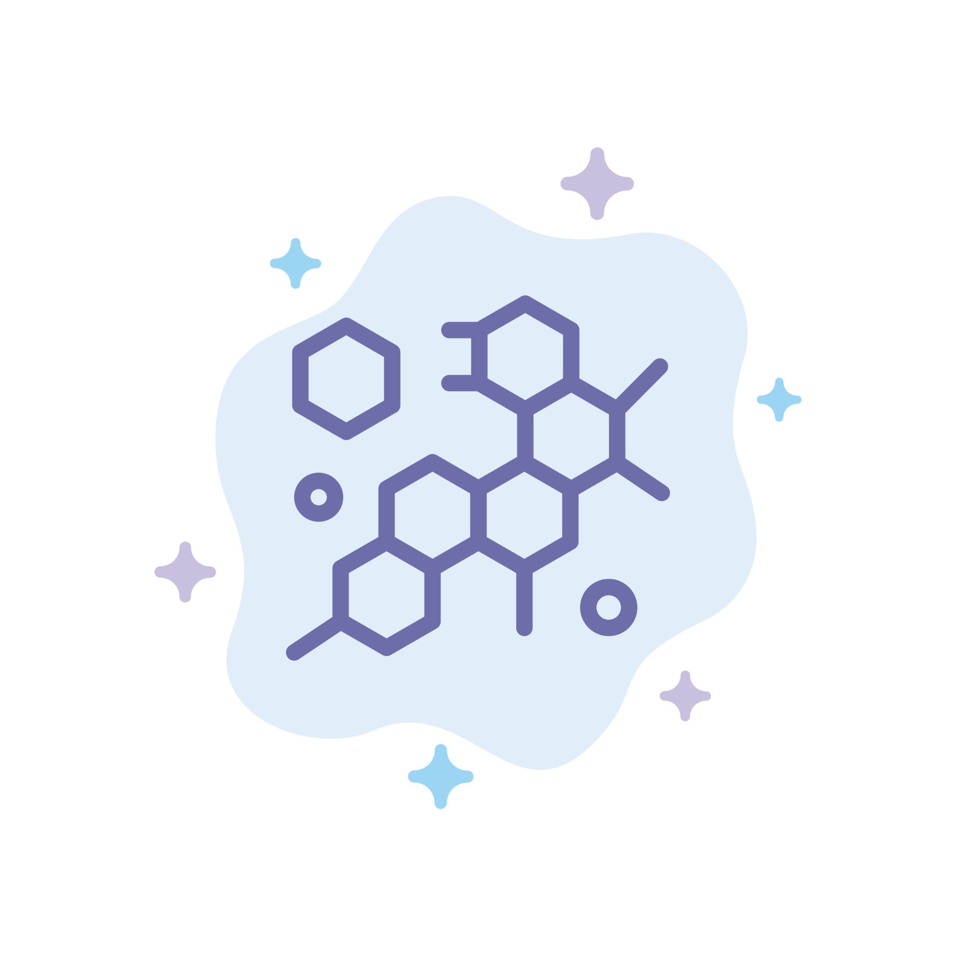 Cell Molecule Science Blue Icon On Abstract Cloud Background 17998136